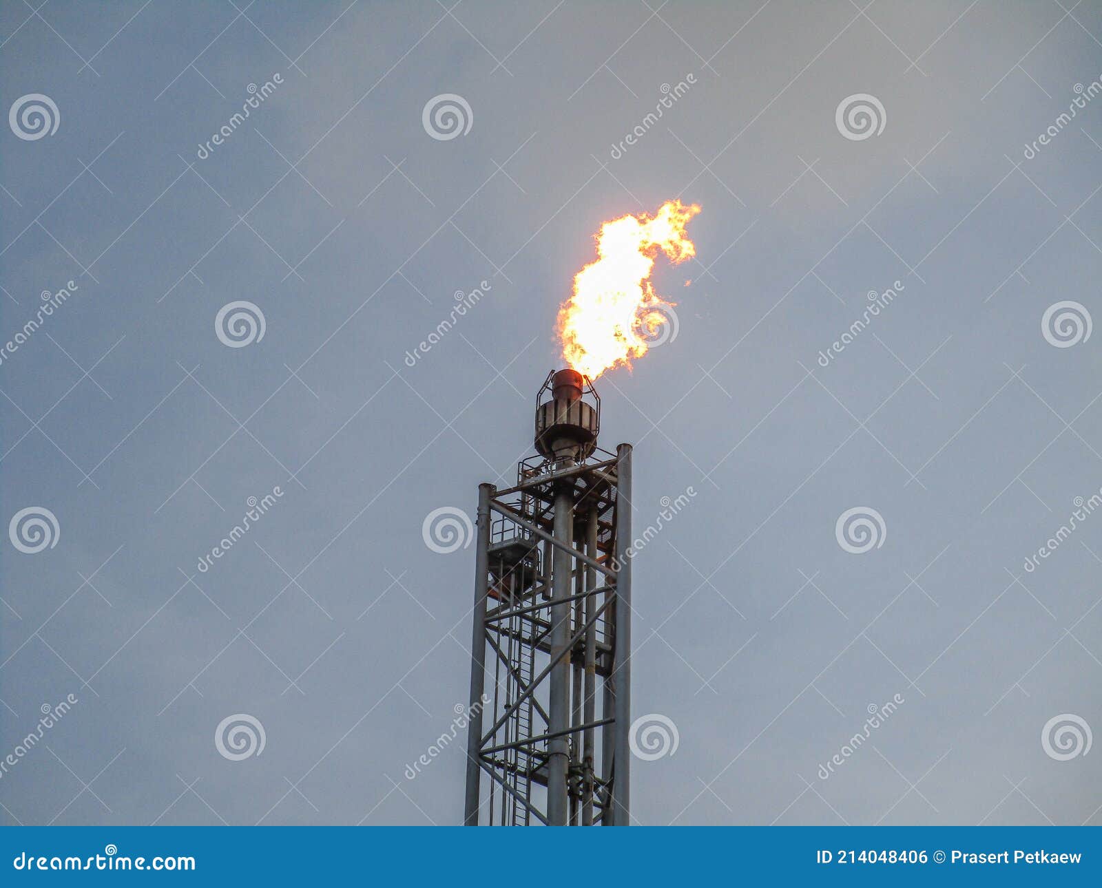 Oil Rig Gas Flare Tower Stock Photography | CartoonDealer.com #36063698