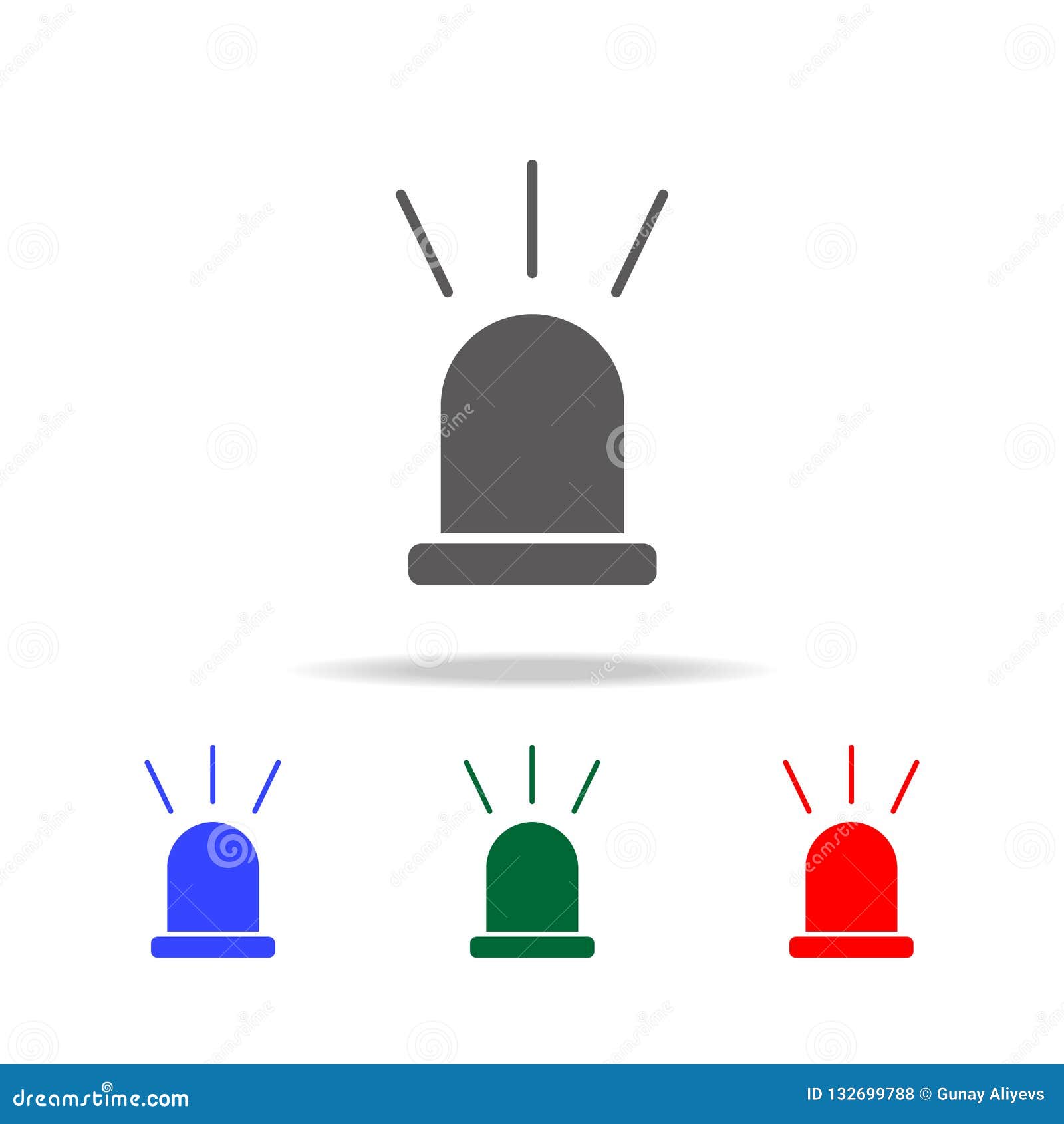 Fire Flasher Icon. Elements of Fireman in Multi Colored Icons. Premium ...