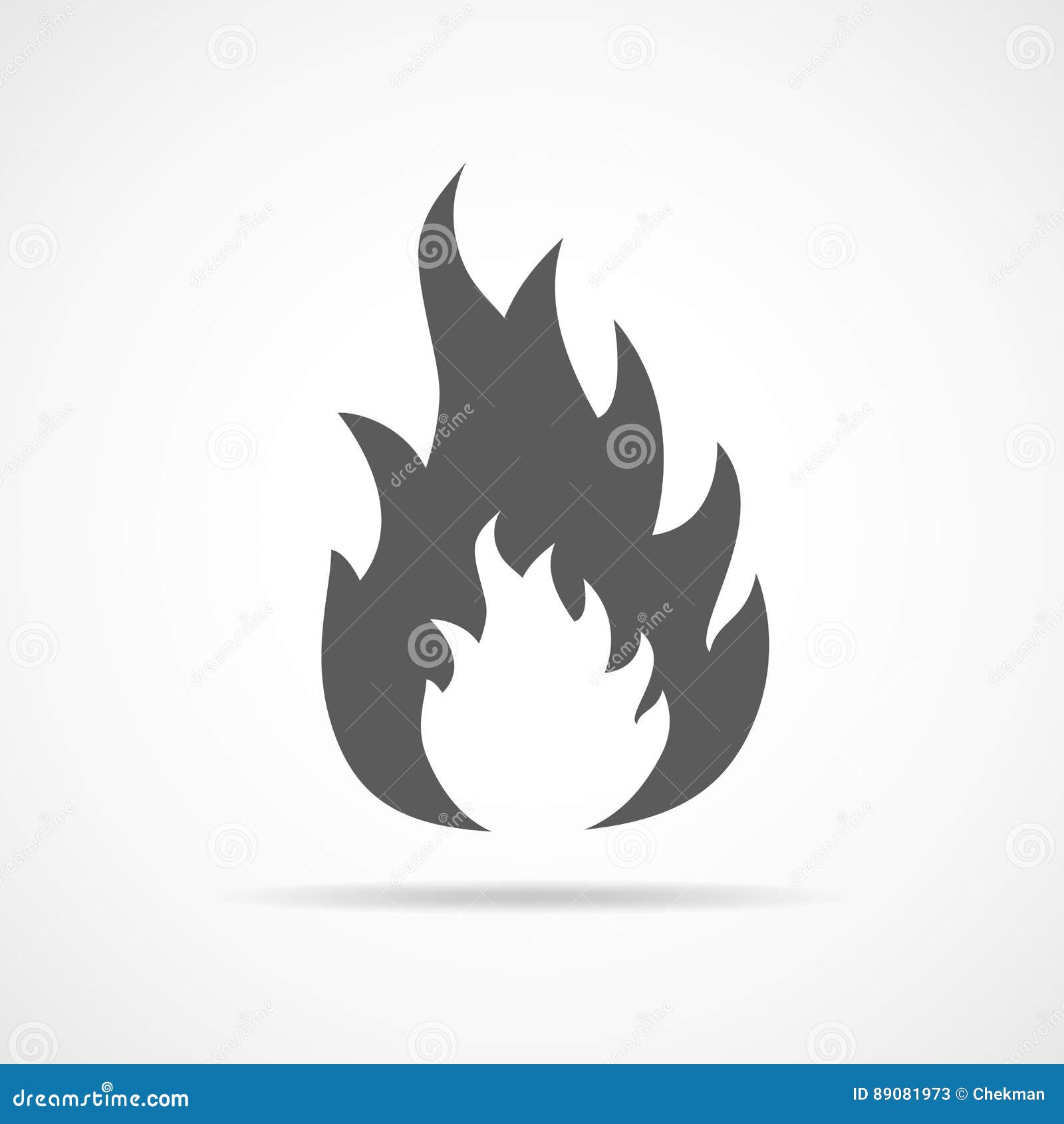 Fire Flat Icon. Vector Illustration. Stock Illustration - Illustration ...