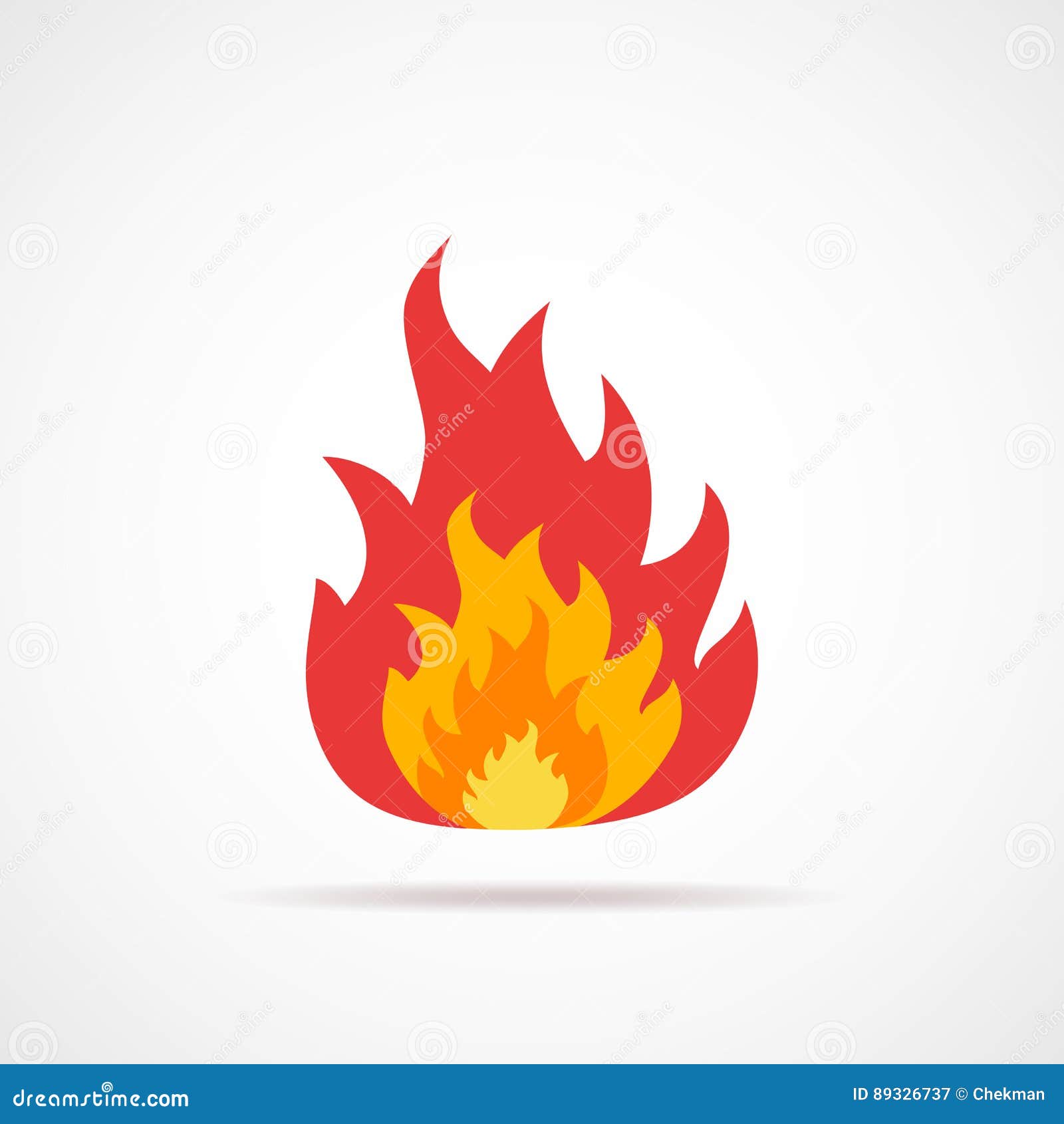 Fire Flat Icon. Vector Illustration. Stock Illustration - Illustration ...
