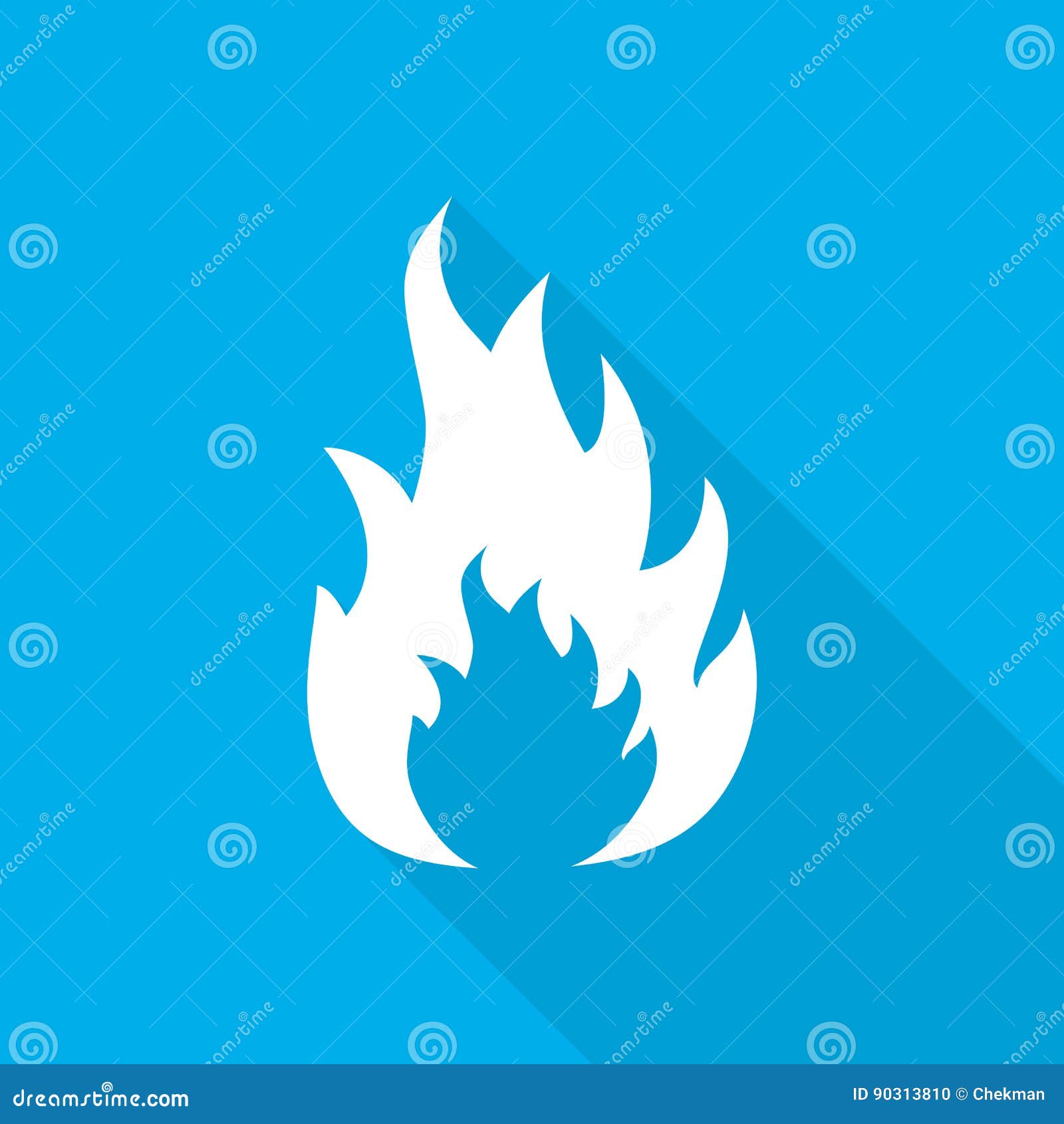 Fire Flat Icon. Vector Illustration. Stock Illustration - Illustration ...