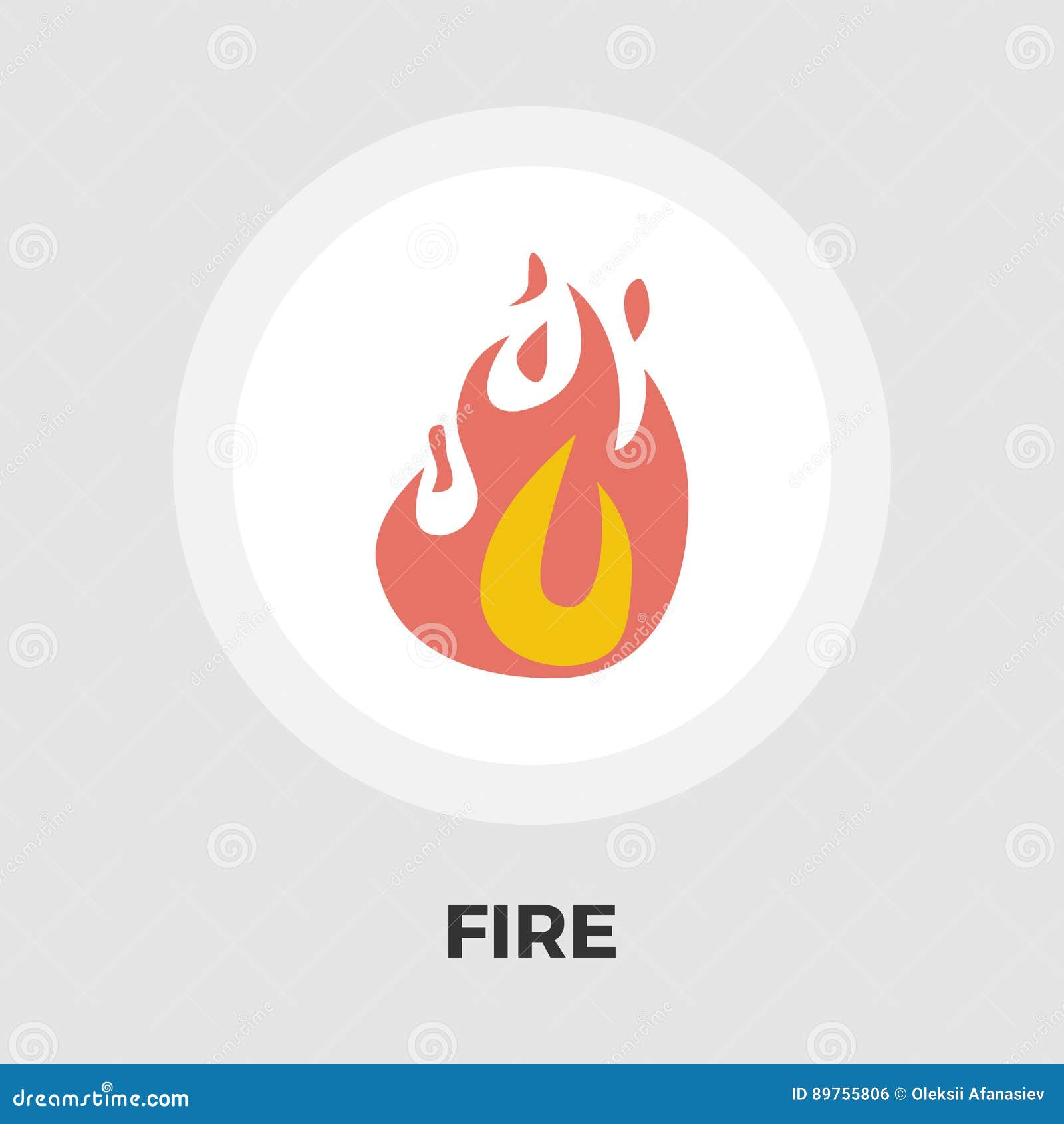 Fire flat icon stock vector. Illustration of graphic - 89755806