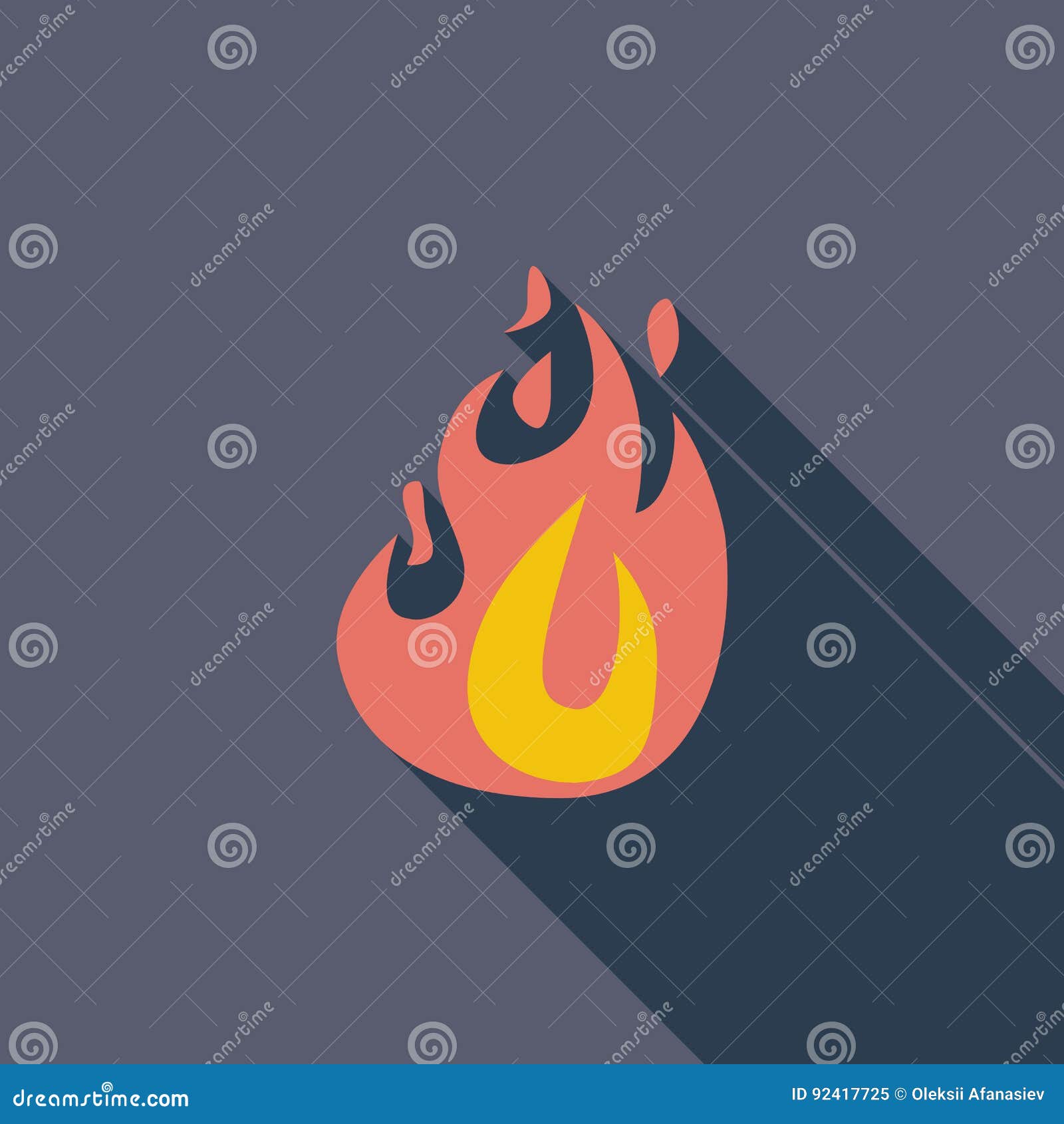 Fire flat icon stock vector. Illustration of explosion - 92417725