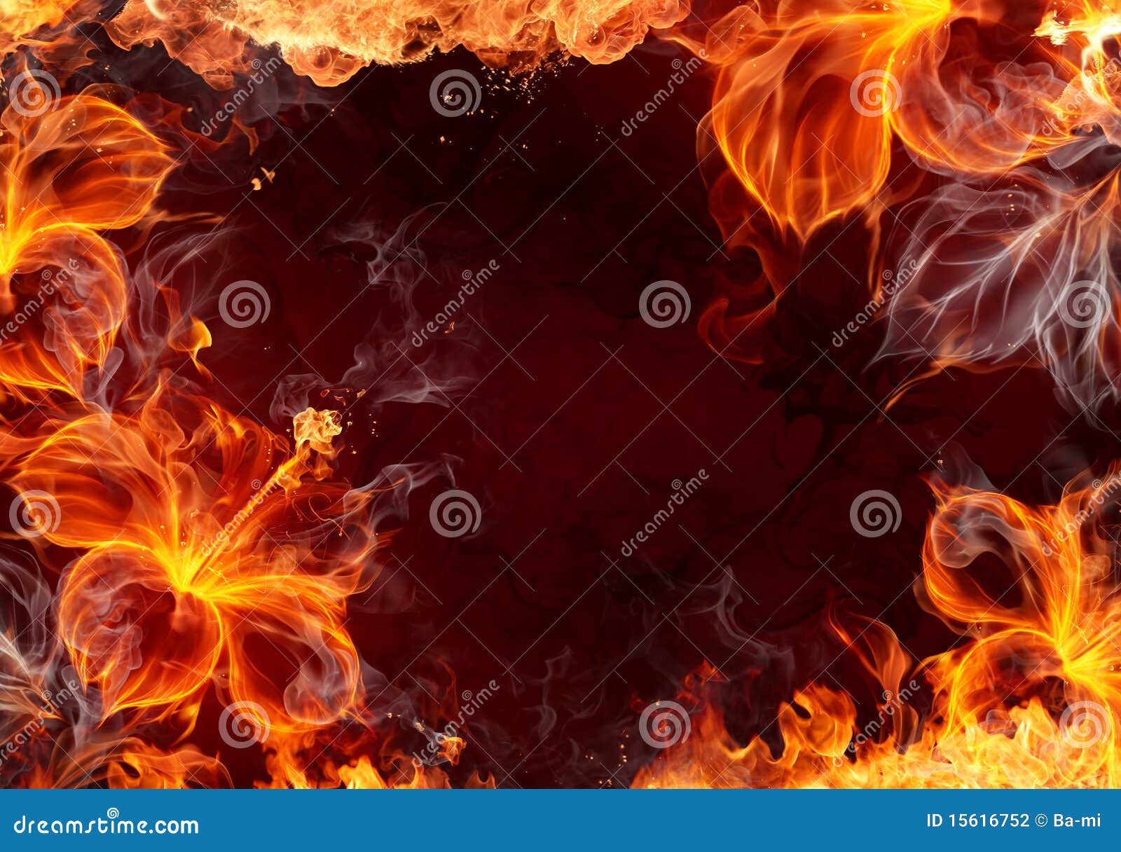 Fire flower stock illustration. Illustration of fire - 15616752