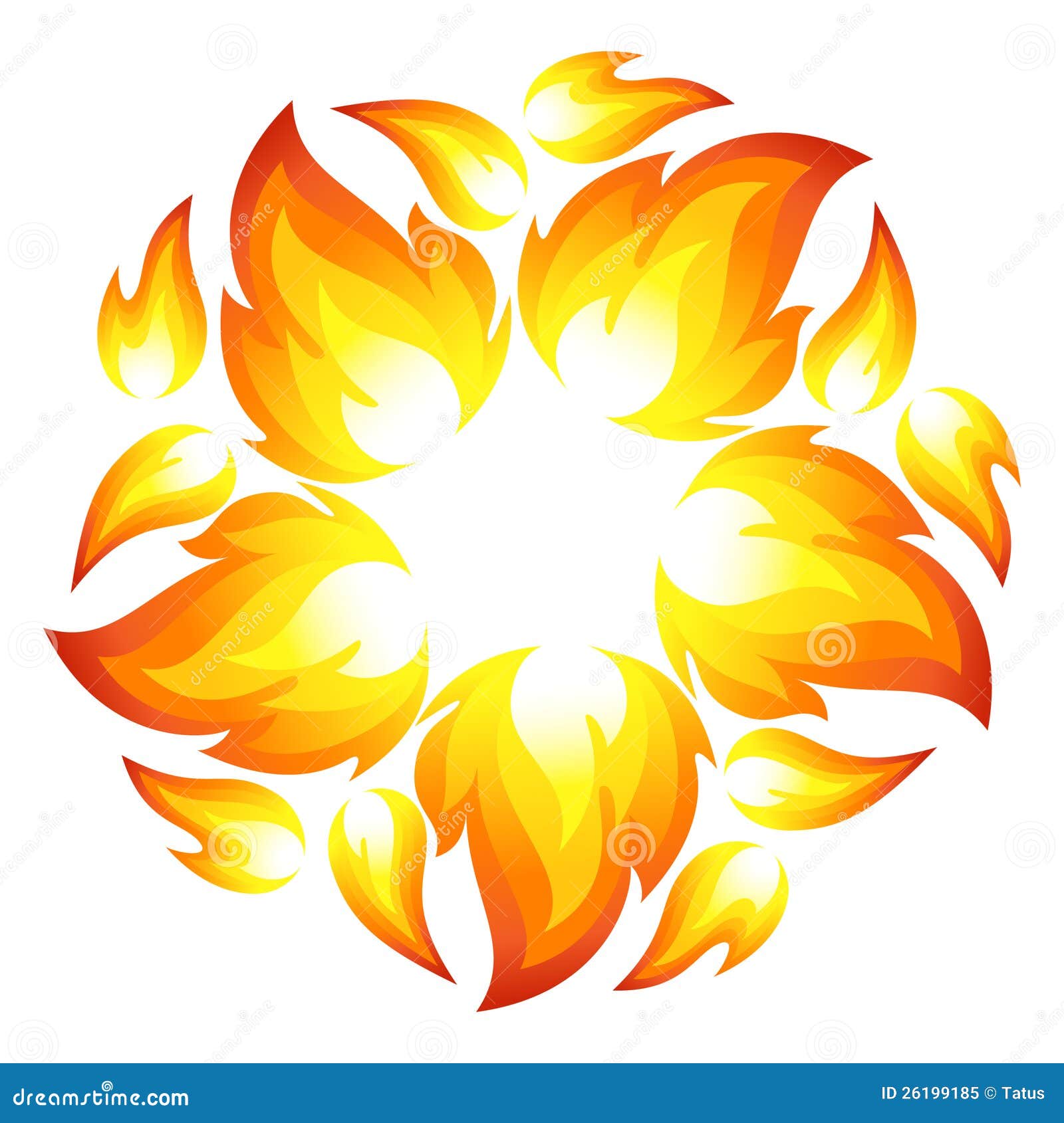 Fire flower stock vector. Illustration of grilled, temperature - 26199185