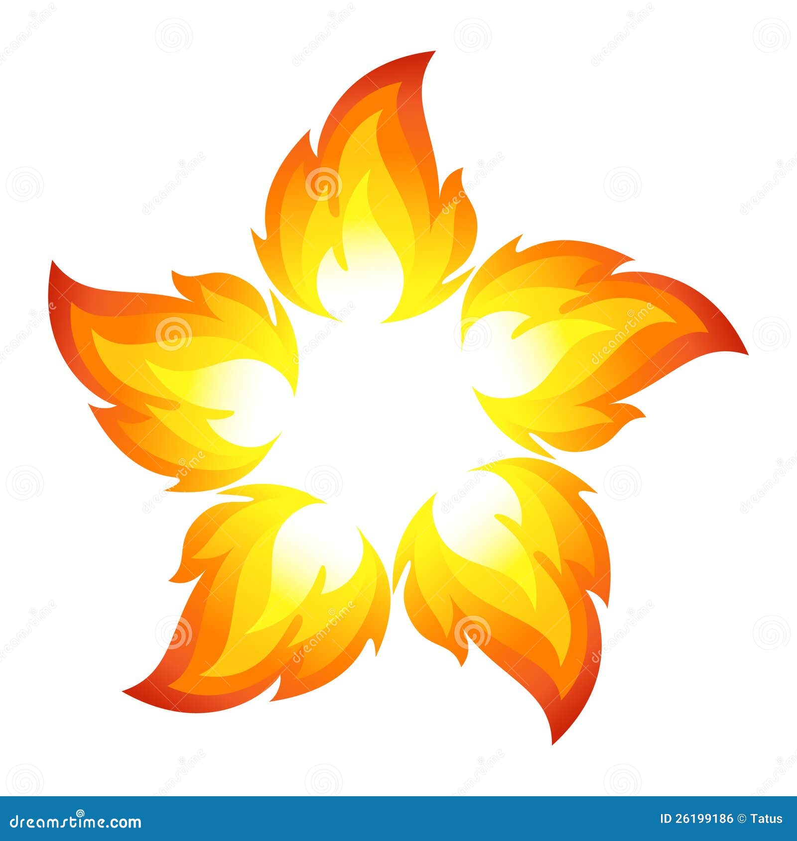 Fire flower stock vector. Illustration of campfire, bonfire - 26199186