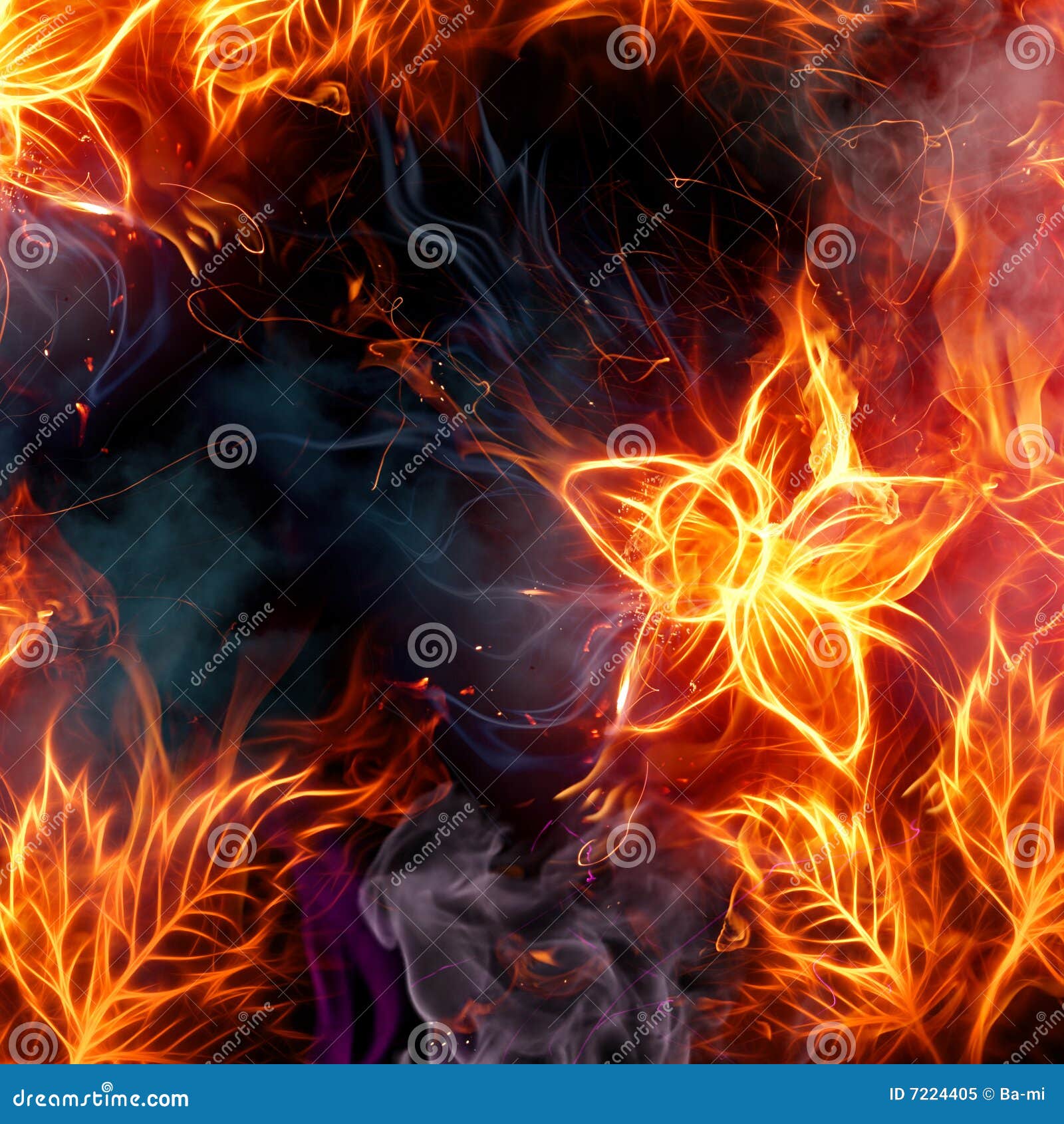Fire Flower Background Can Be Distinguished From Transparent Background ...