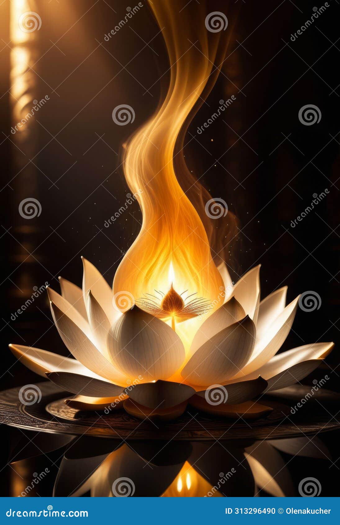 Fire Flower Flame Burning Torch Stock Illustration - Illustration of ...