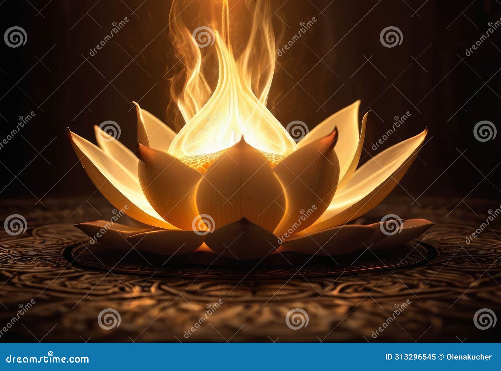 Fire Flower Flame Burning Torch Stock Illustration - Illustration of ...