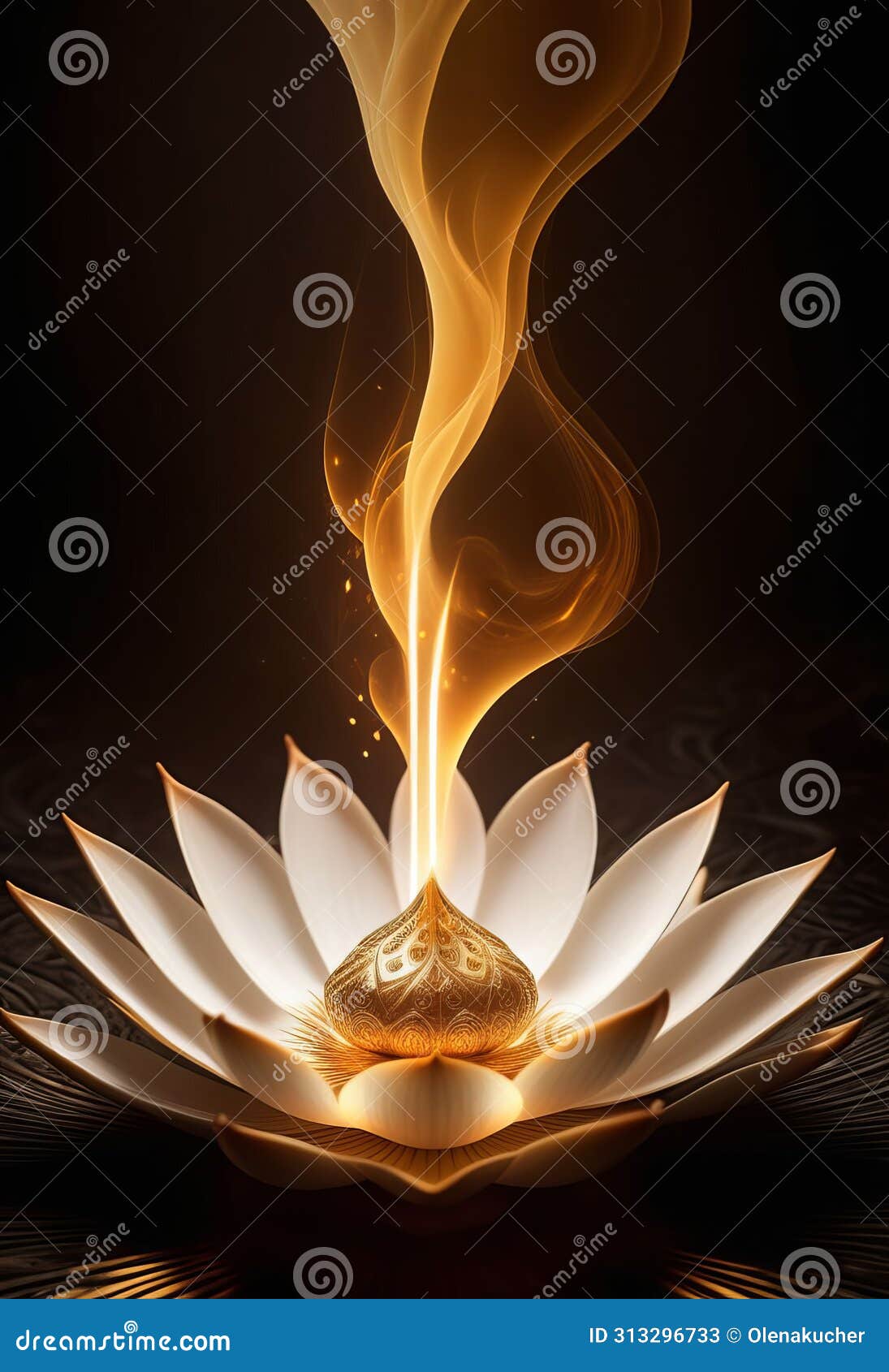 Fire Flower Flame Burning Torch Stock Illustration - Illustration of ...