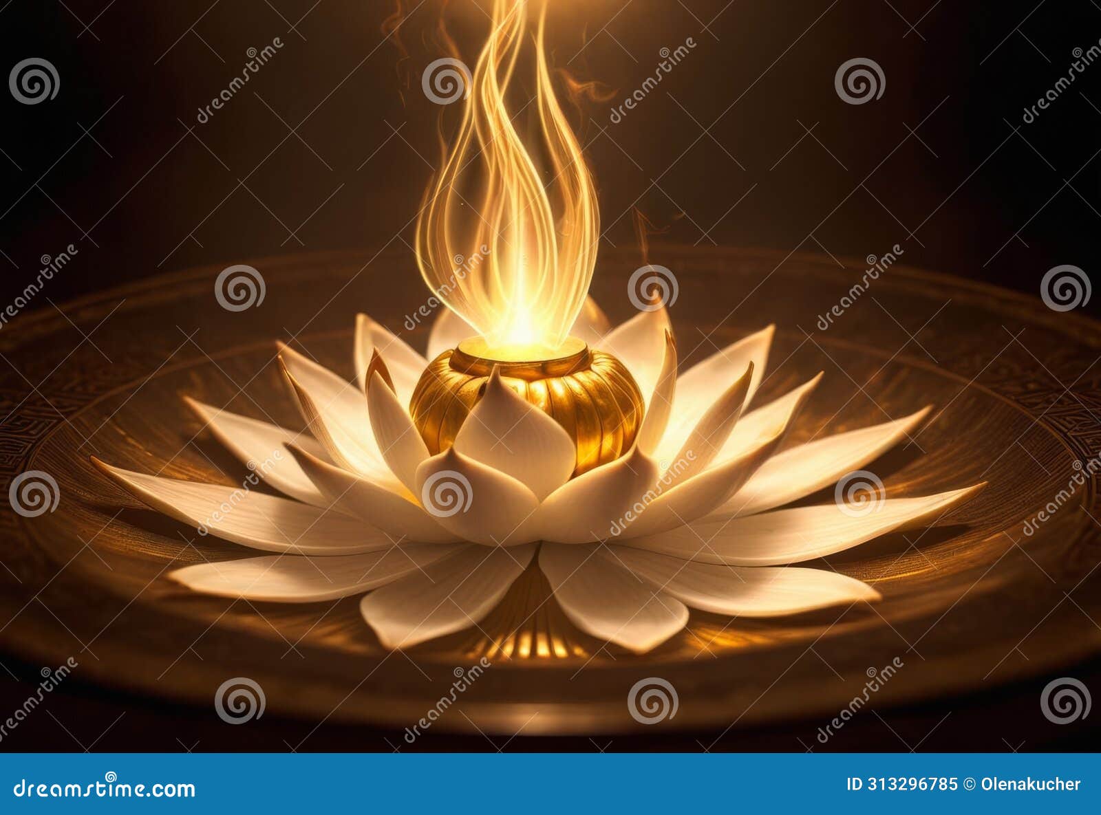 Fire Flower Flame Burning Torch Stock Illustration - Illustration of ...