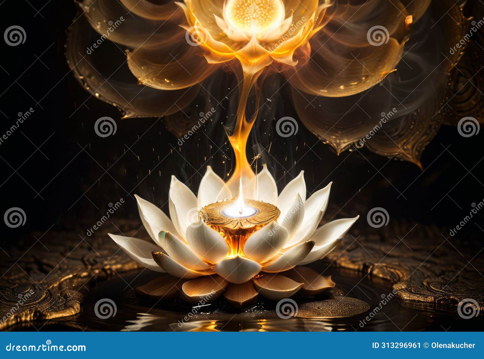 Fire Flower Flame Burning Torch Stock Illustration - Illustration of ...