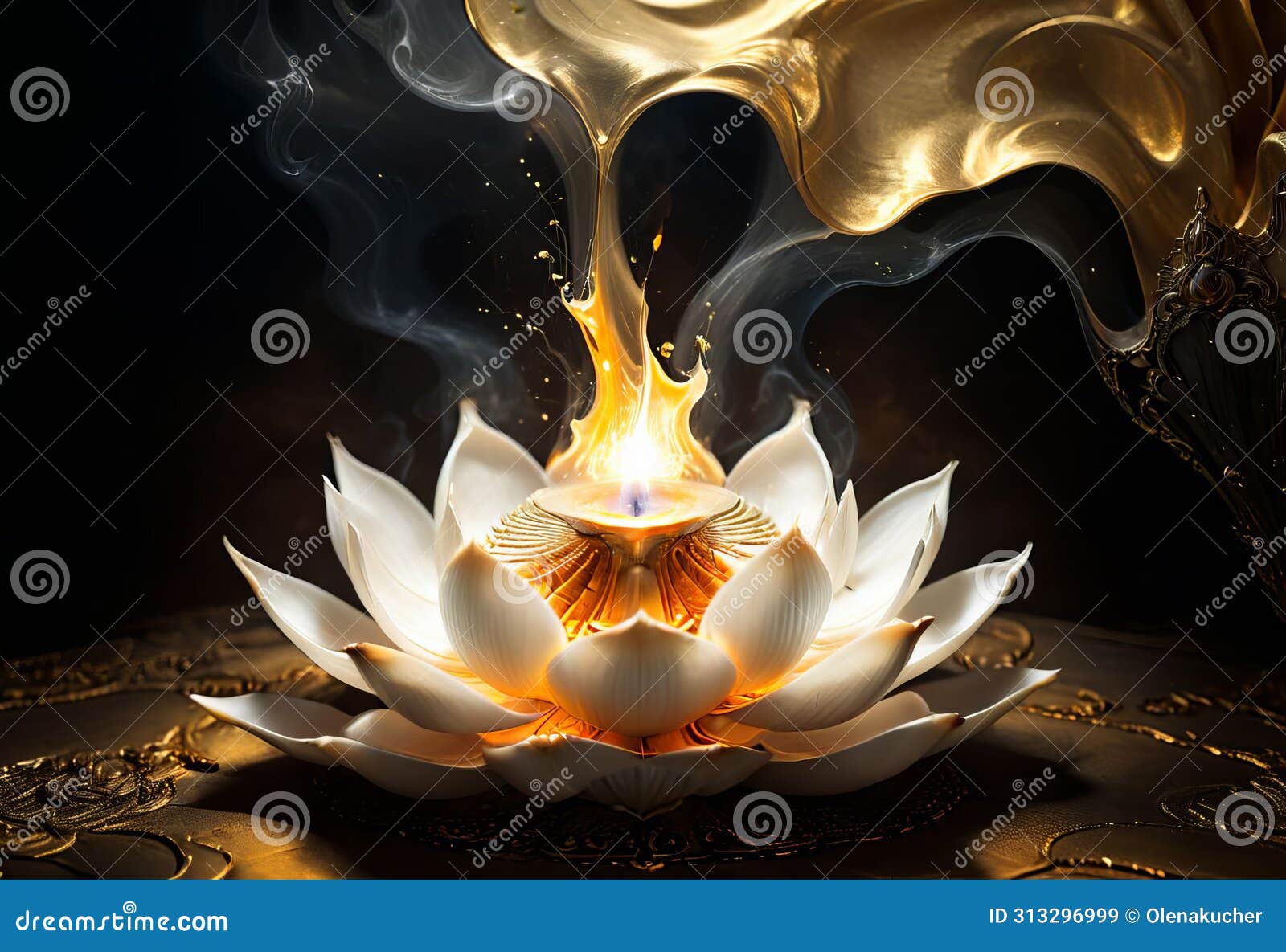 Fire Flower Flame Burning Torch Stock Illustration - Illustration of ...