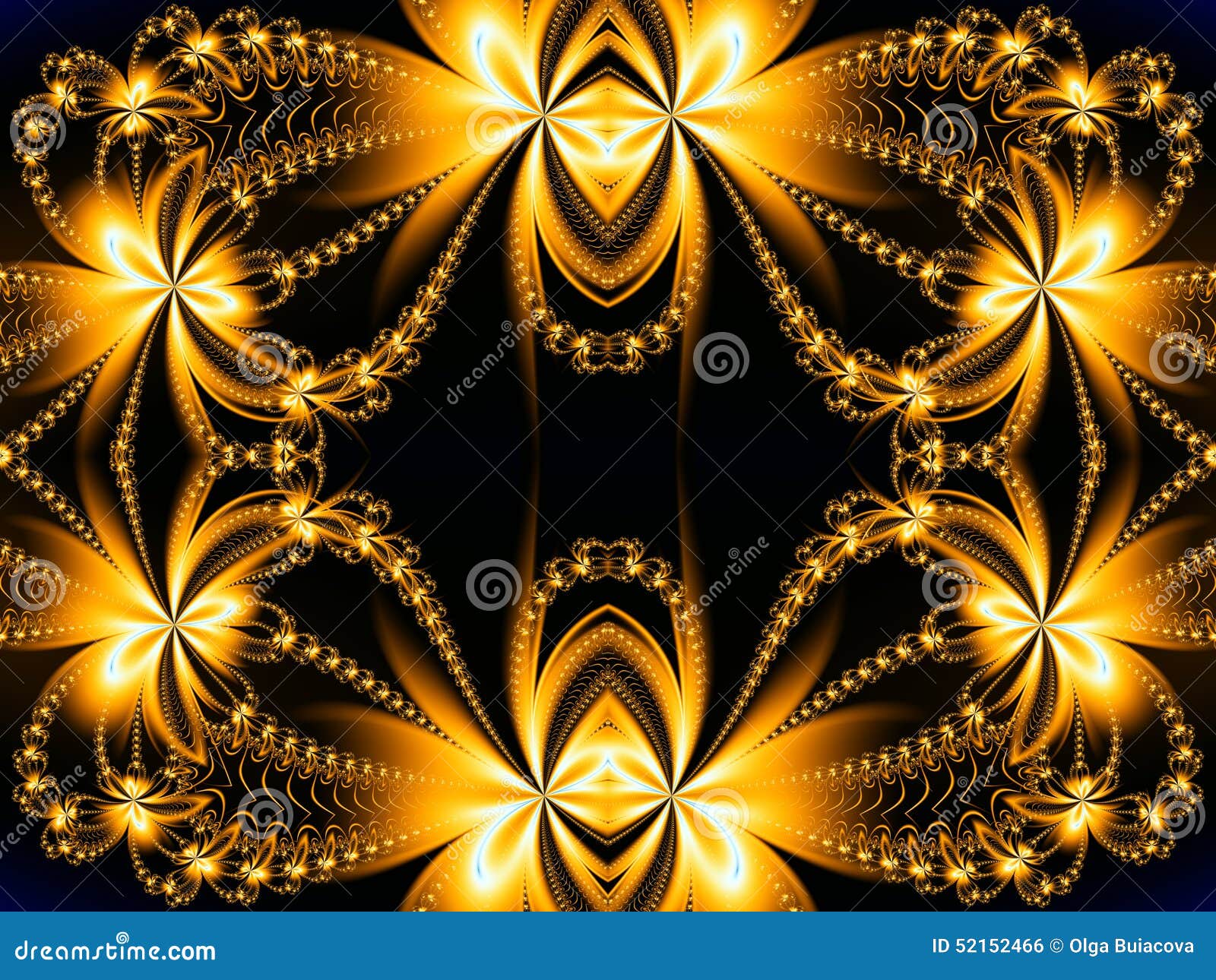 Fire Flower Pattern in Fractal Design. Brown and Fire Stock ...