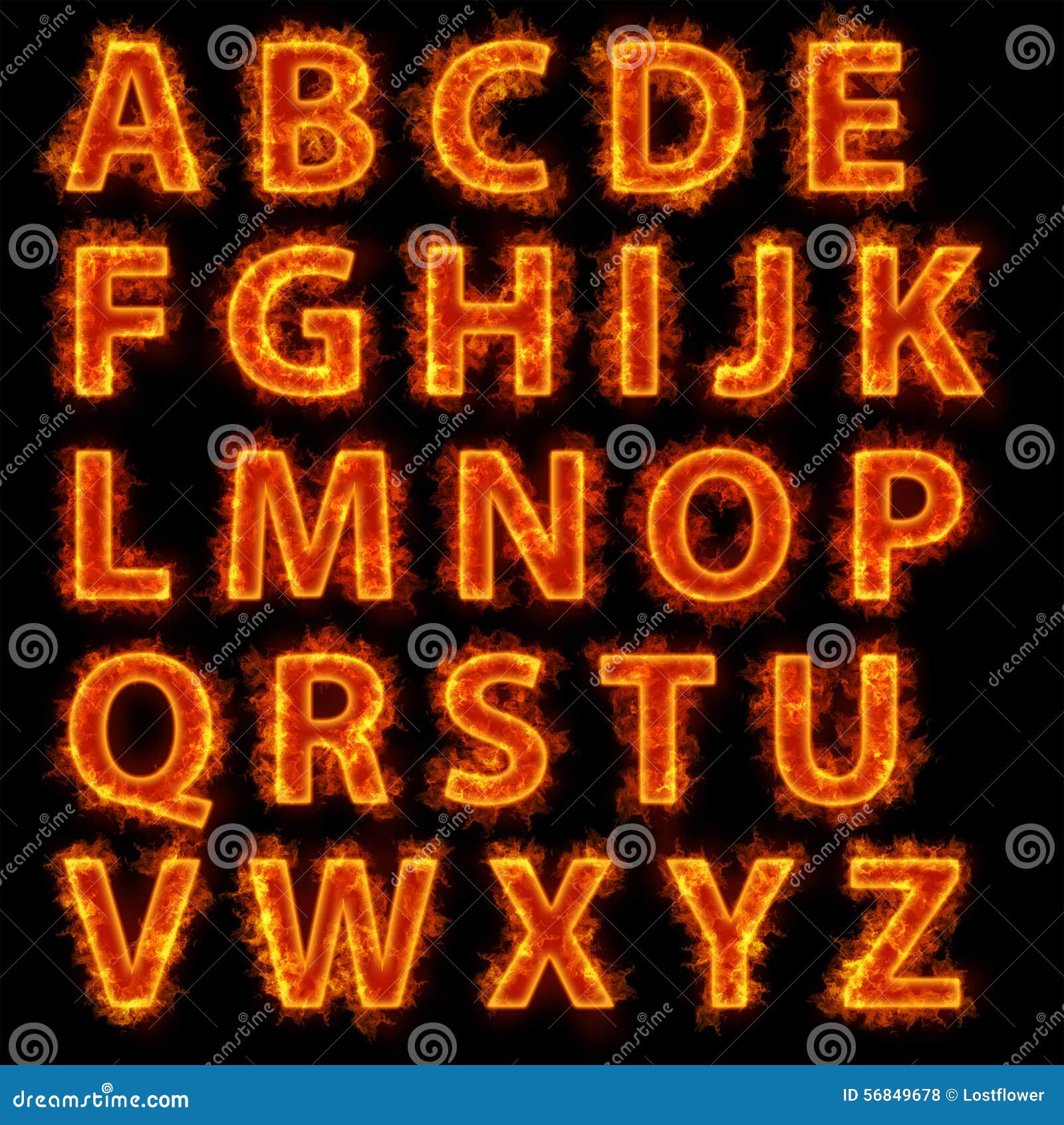 Fire font collection stock photo. Image of abstract, fire - 56849678