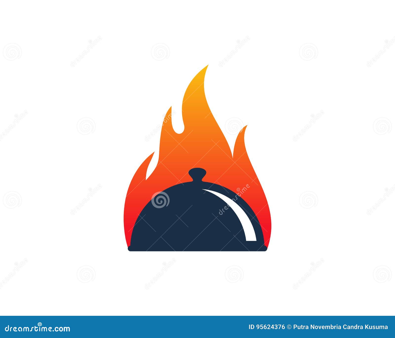 Fire Food Icon Logo Design Element Stock Vector - Illustration of ...