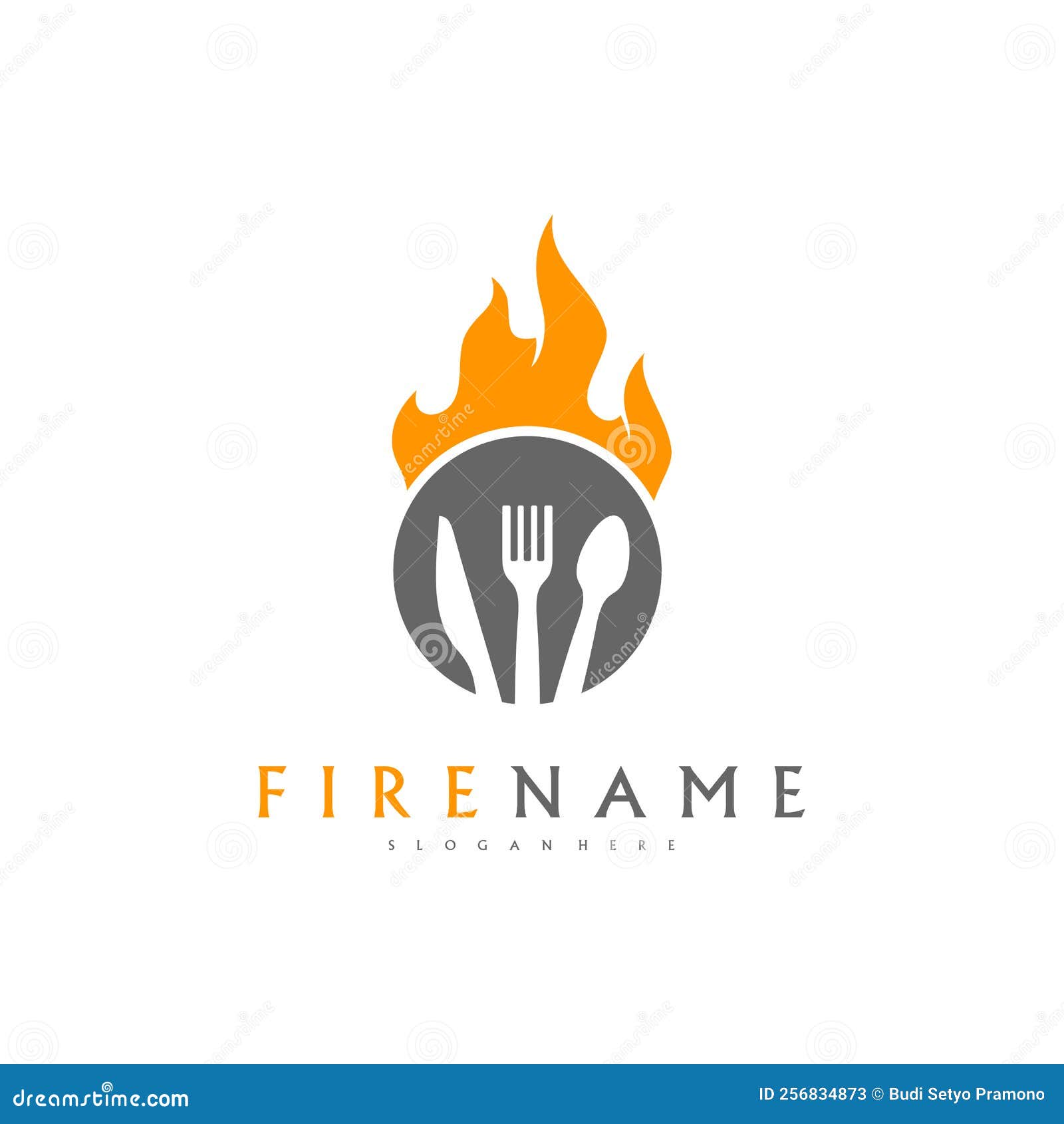 Fire Food Logo Template, Hot Food Logo Designs Concept Vector Stock ...