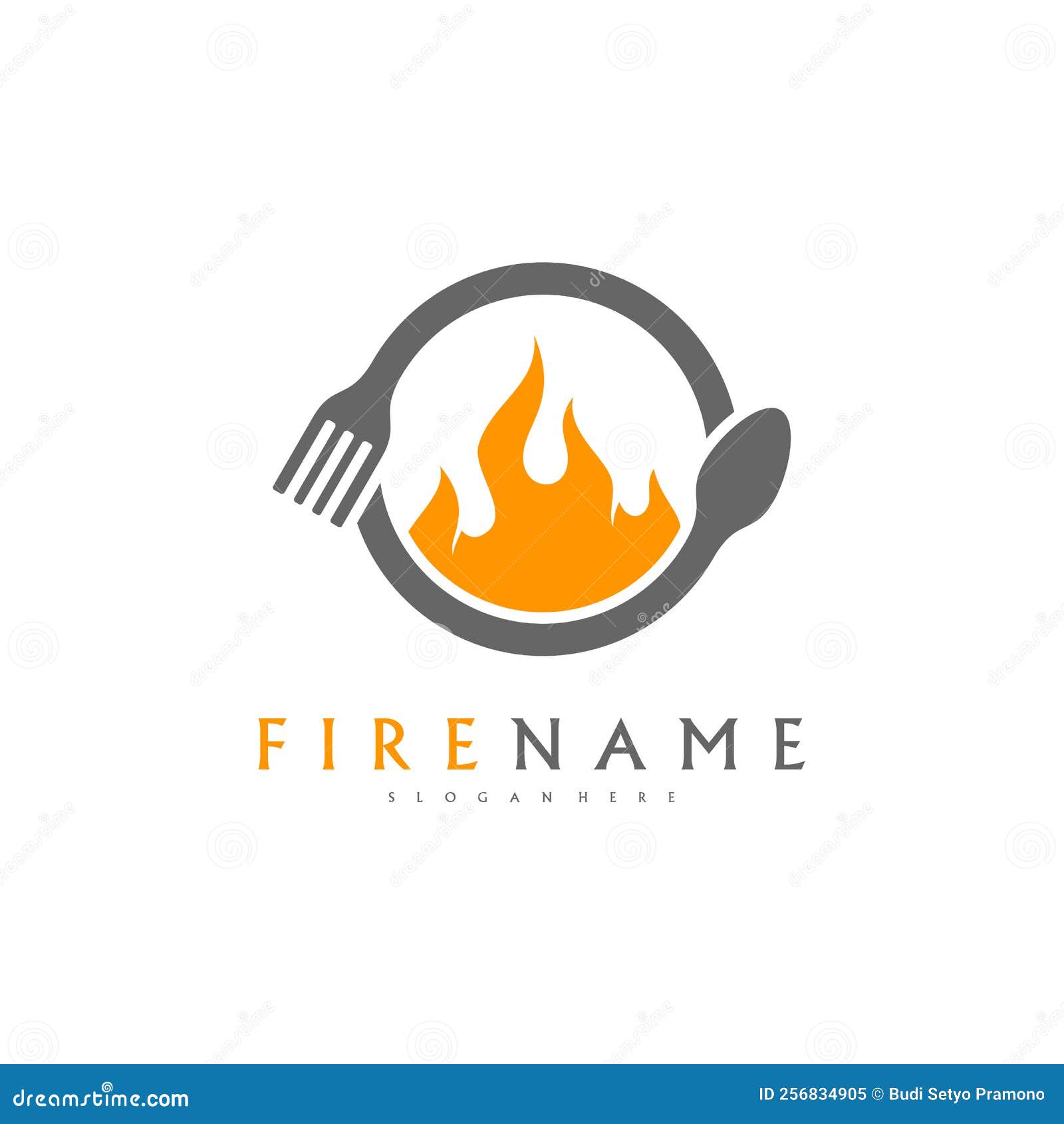 Fire Food Logo Template, Hot Food Logo Designs Concept Vector Stock ...