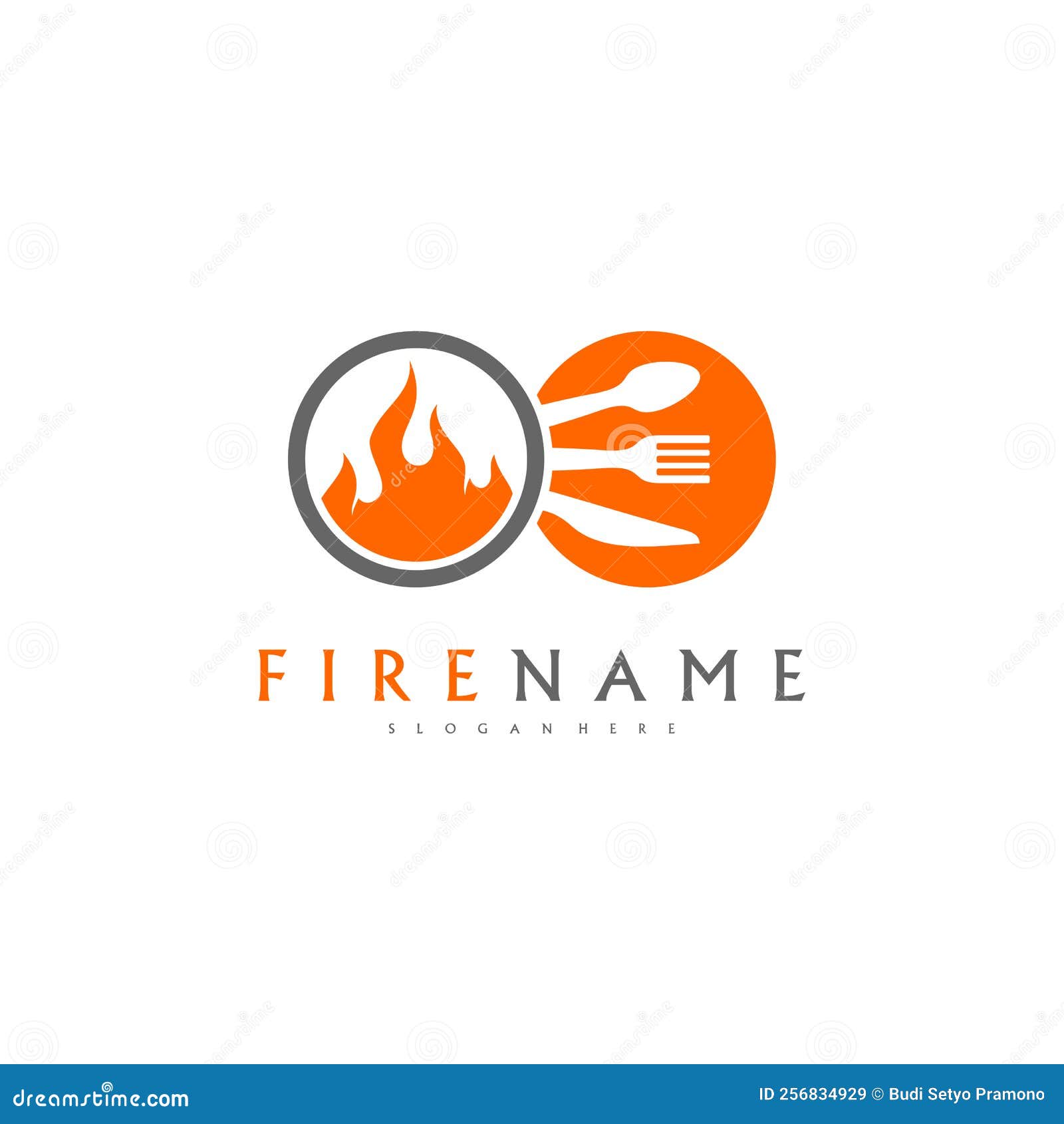 Fire Food Logo Template, Hot Food Logo Designs Concept Vector Stock ...