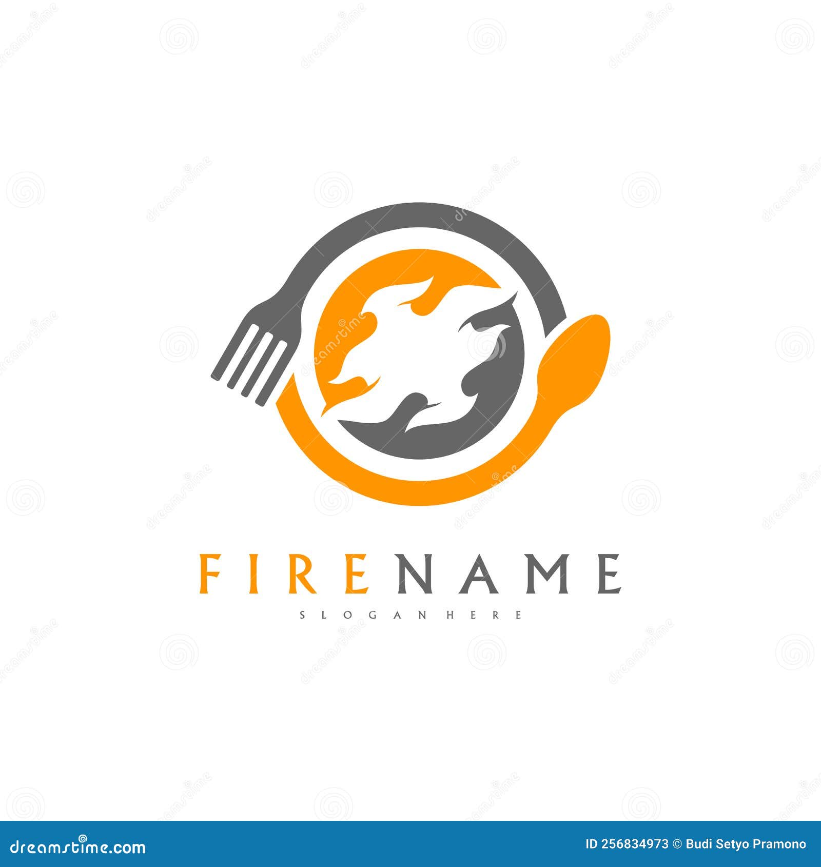 Fire Food Logo Template, Hot Food Logo Designs Concept Vector Stock ...