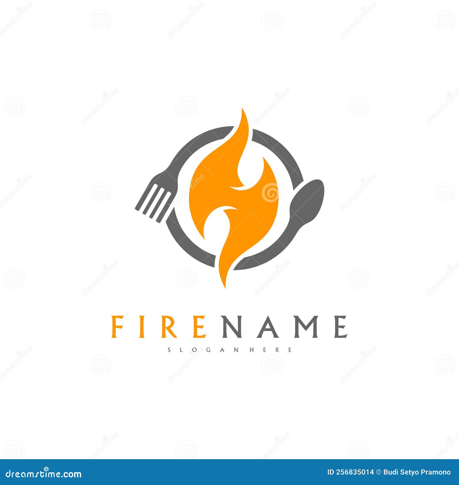 Fire Food Logo Template, Hot Food Logo Designs Concept Vector Stock ...