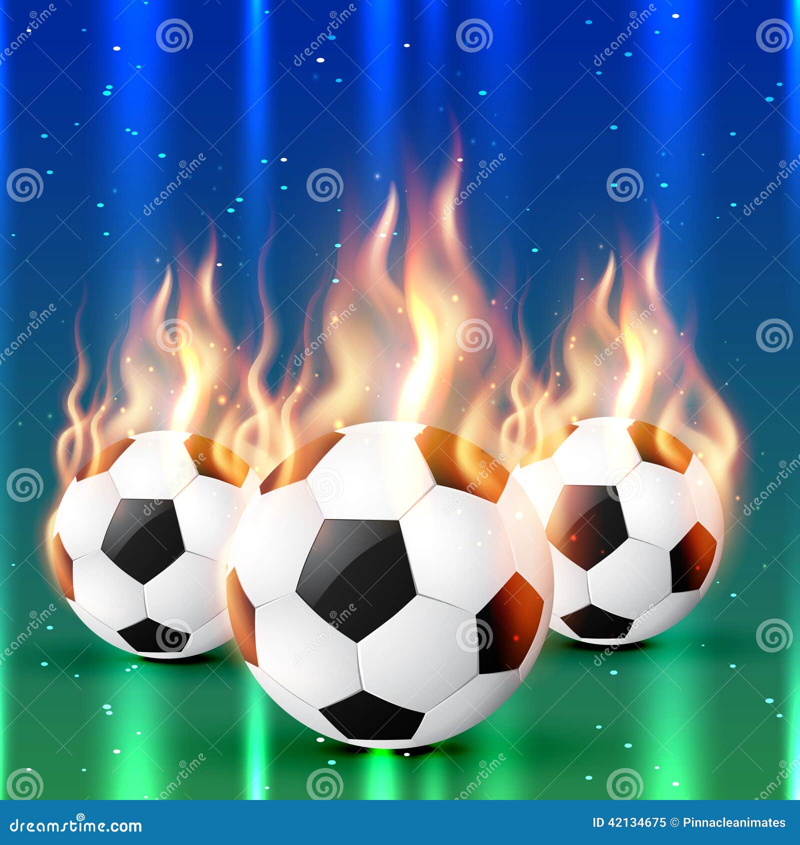 Fire football stock vector. Illustration of element, circle - 42134675