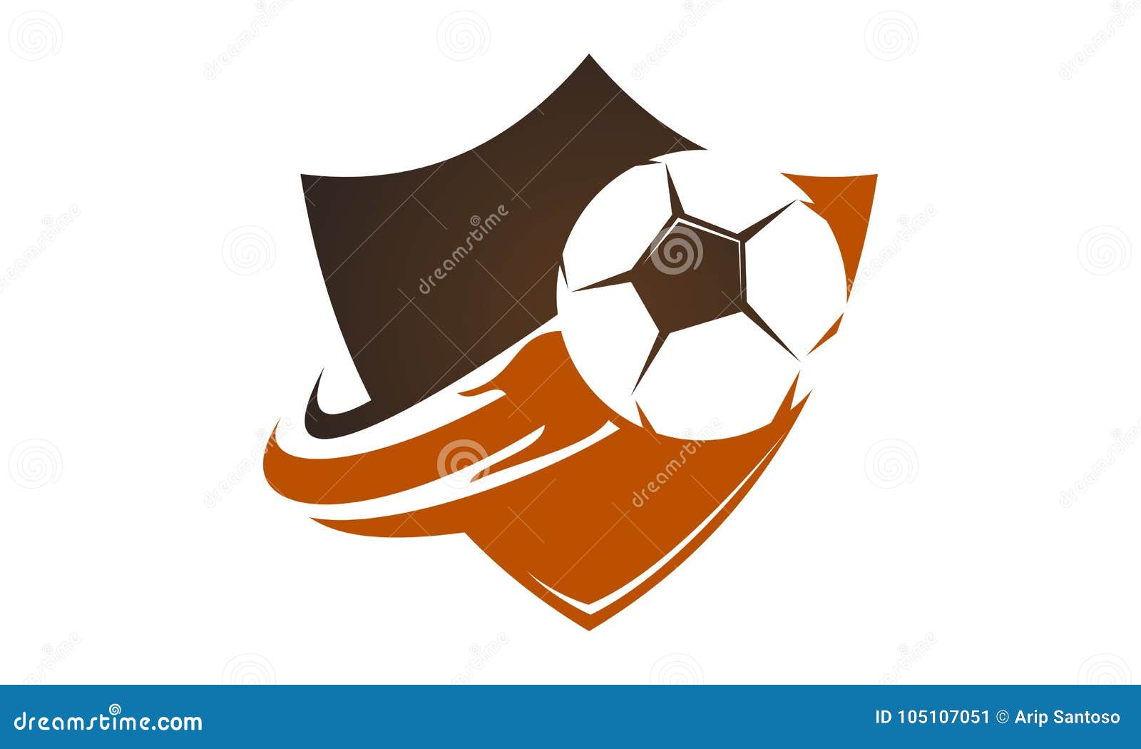 Fire Football on Shield stock vector. Illustration of banner - 105107051