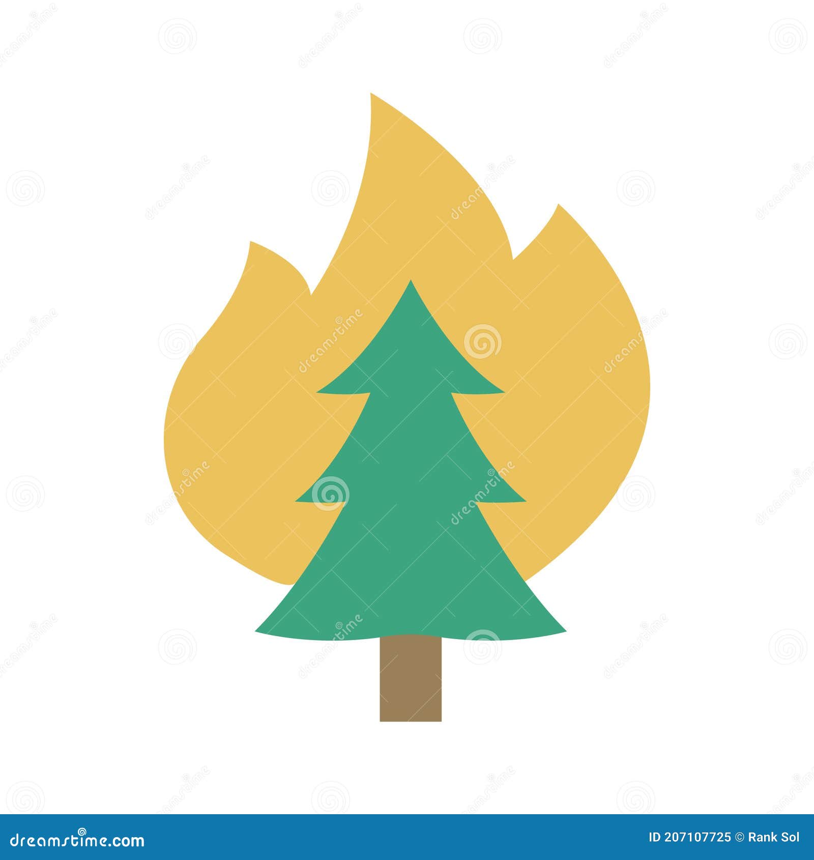 Fire, Forest, Tree, Wildfire Fully Editable Vector Icon Stock Vector ...