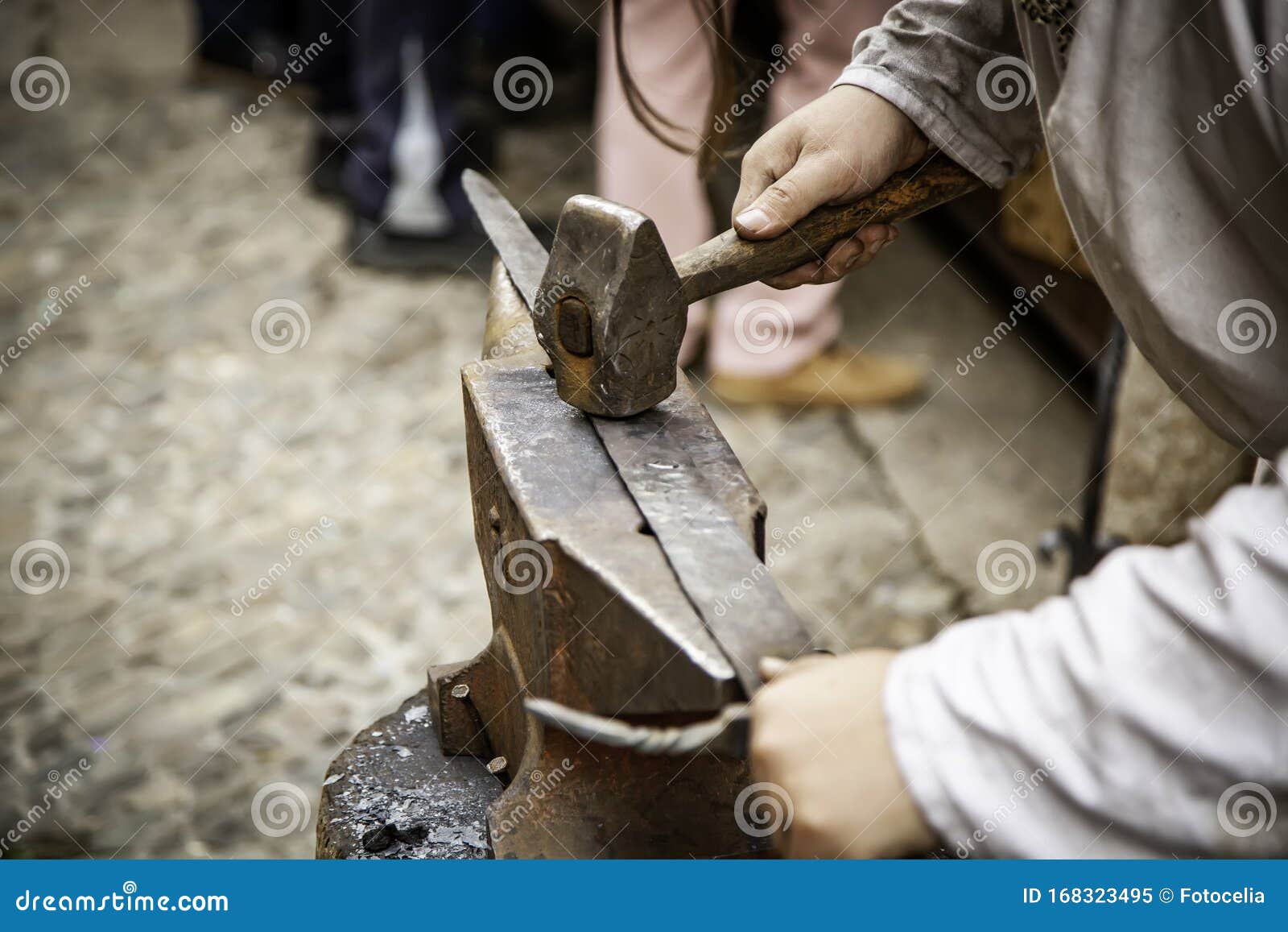 Fire in the forge stock image. Image of handmade, glowing - 168323495