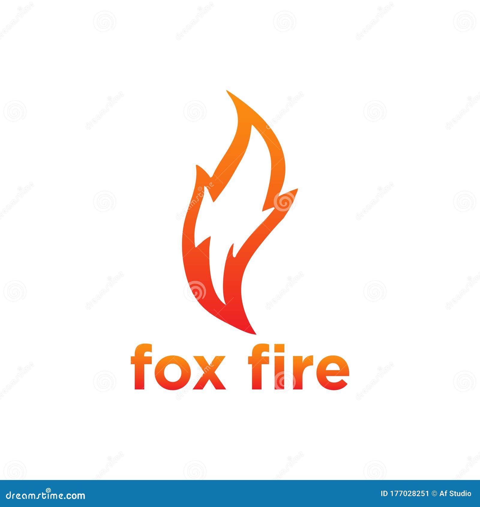 Fire or Fox Tail Logo Design Vector Stock Vector - Illustration of hunting, character: 177028251