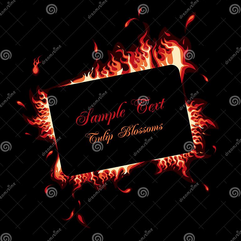 Fire frame stock vector. Illustration of business, energy - 18936402