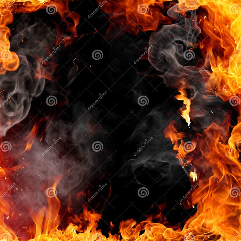 Fire frame stock photo. Image of abstract, glowing, bonfire - 7219240