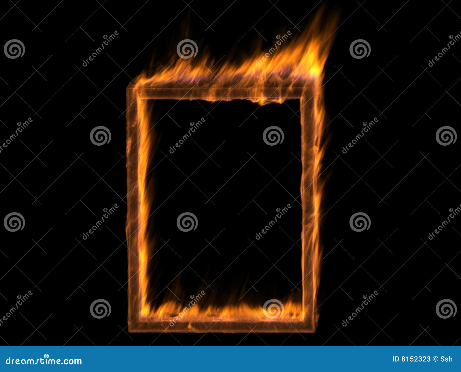 Fire frame stock illustration. Illustration of abstract - 8152323