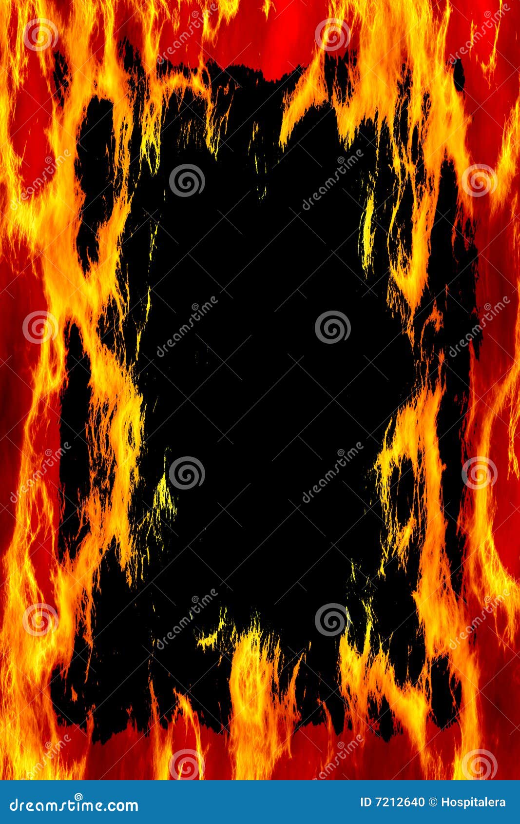 Fire frame black stock illustration. Illustration of abstract - 7212640