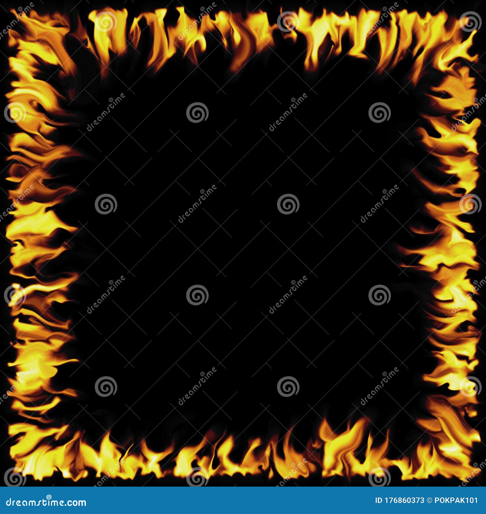 Fire frame stock illustration. Illustration of decorative - 176860373