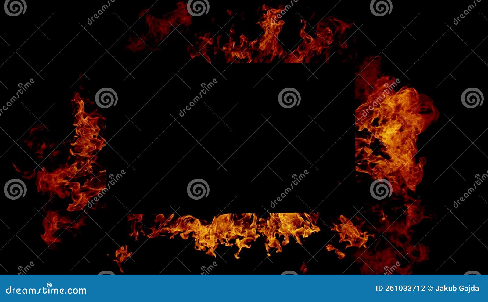 Fire Frame with Free Space for Text Stock Photo - Image of background ...
