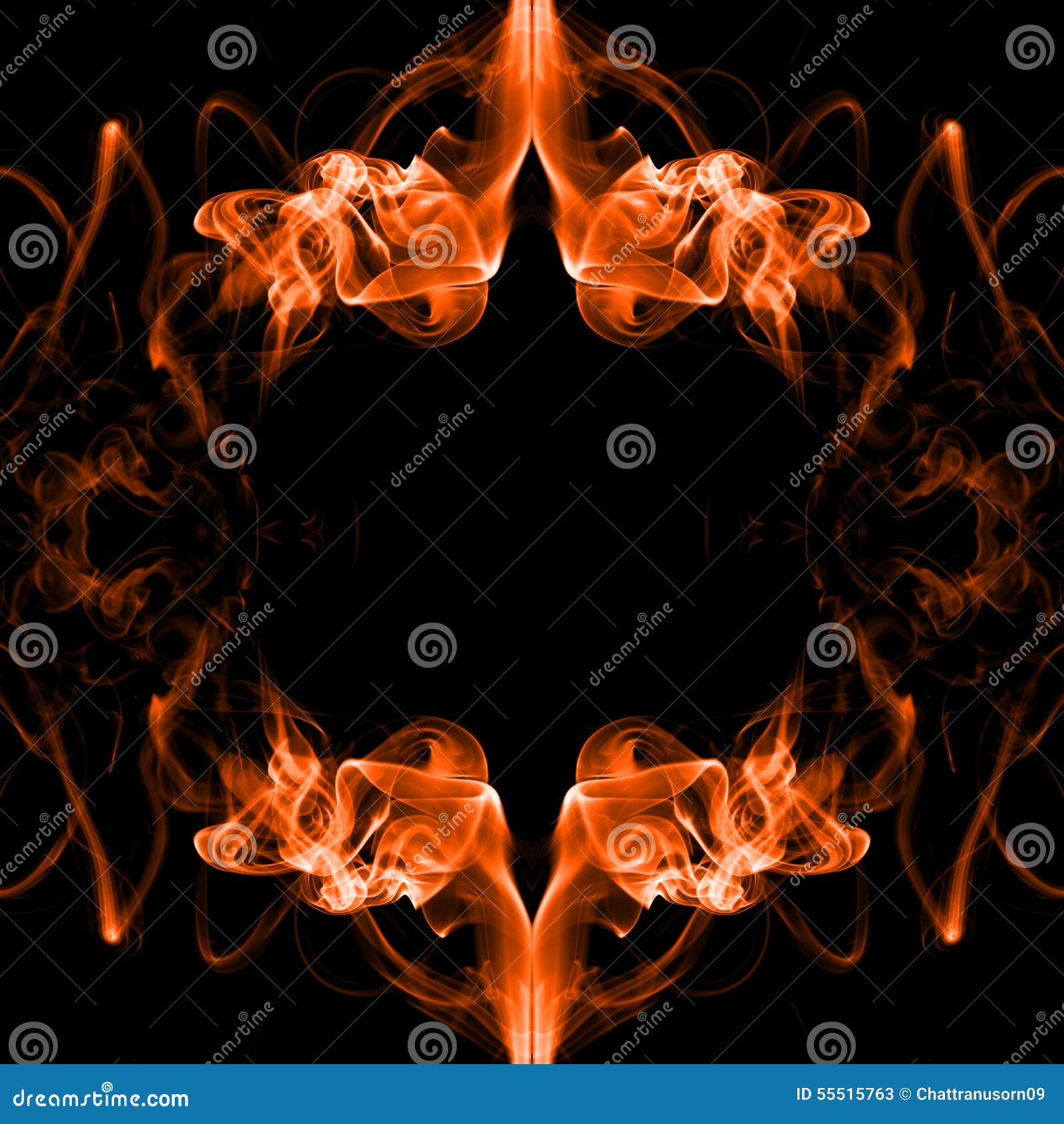 Fire frame made of smoke stock illustration. Illustration of colours ...