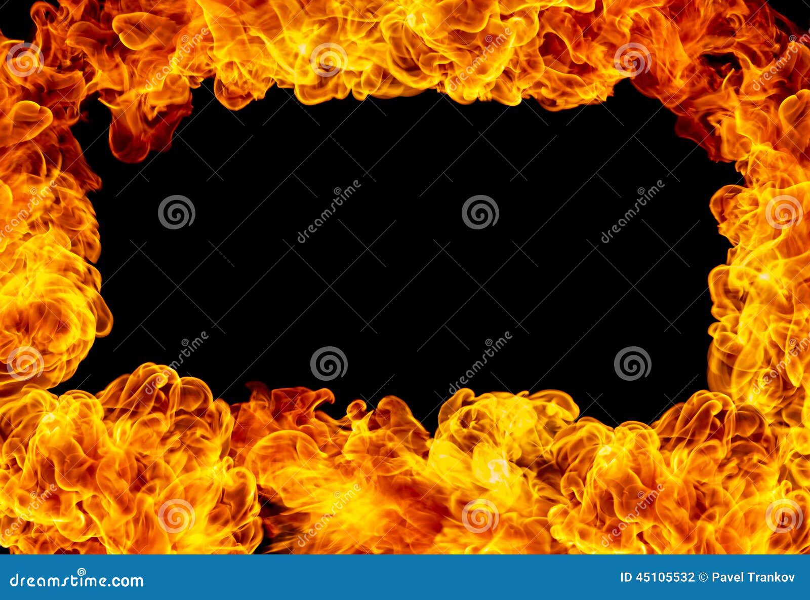 Fire Frame stock photo. Image of detonation, black, fire - 45105532
