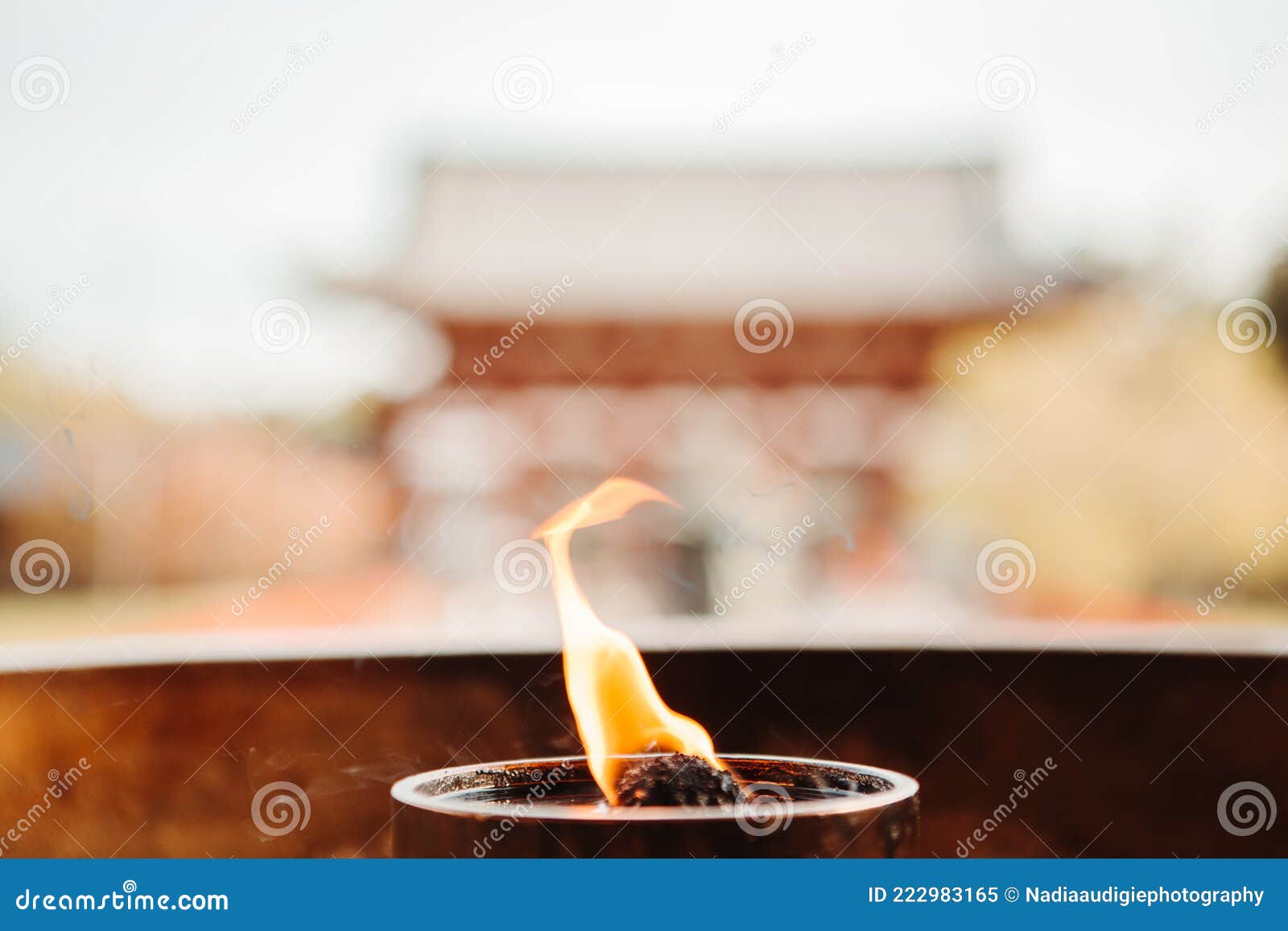 Fire in Front of a Japanese Temple Stock Image - Image of flame, nara ...