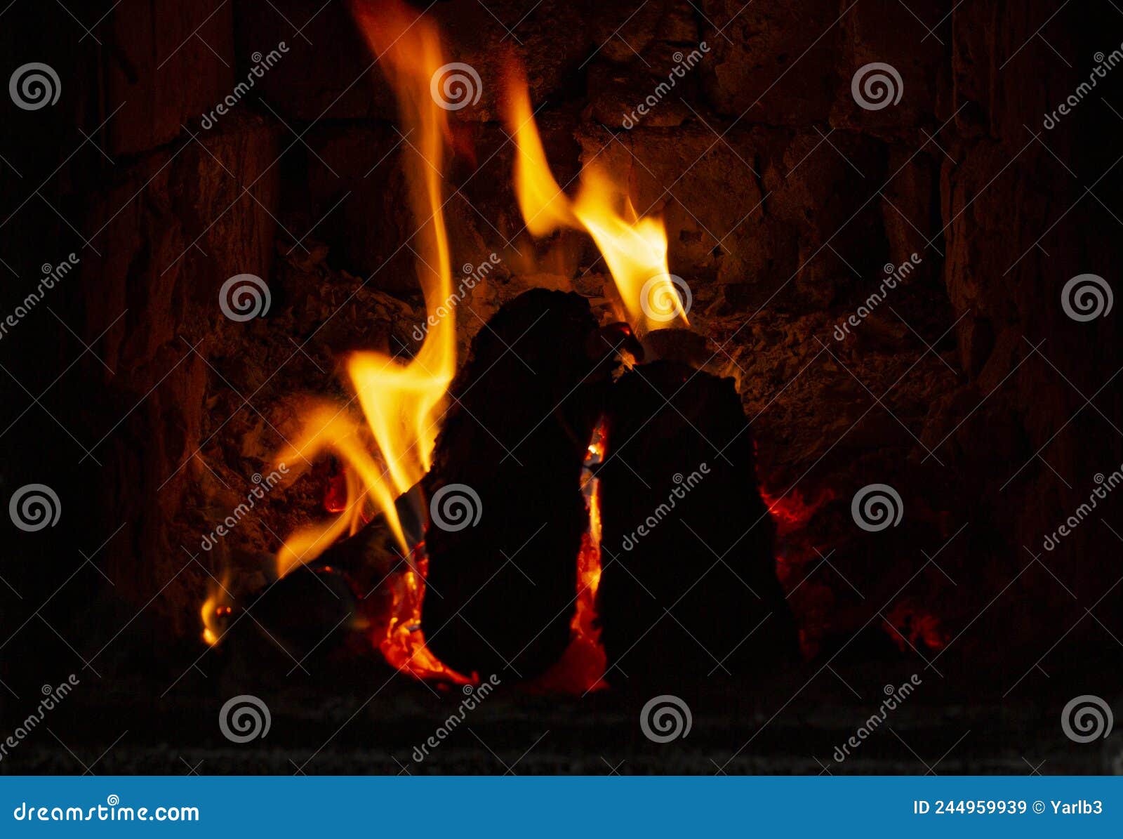 Fire in the Furnace or Fireplace, Great Classic Background Stock Image ...