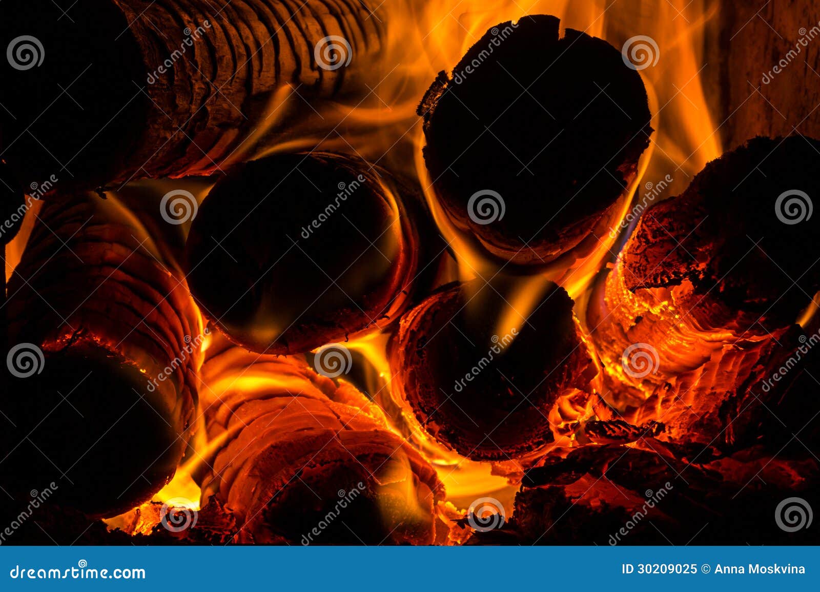 Fire in the furnace stock image. Image of fireplace, closeup - 30209025