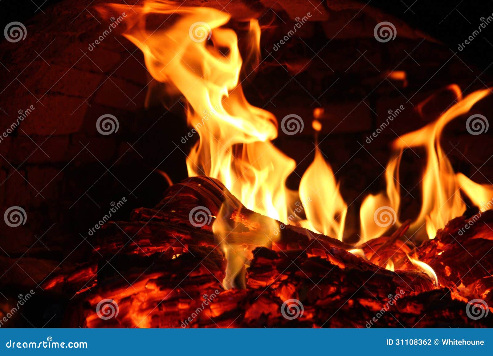 Fire in the furnace stock photo. Image of home, warmly - 31108362