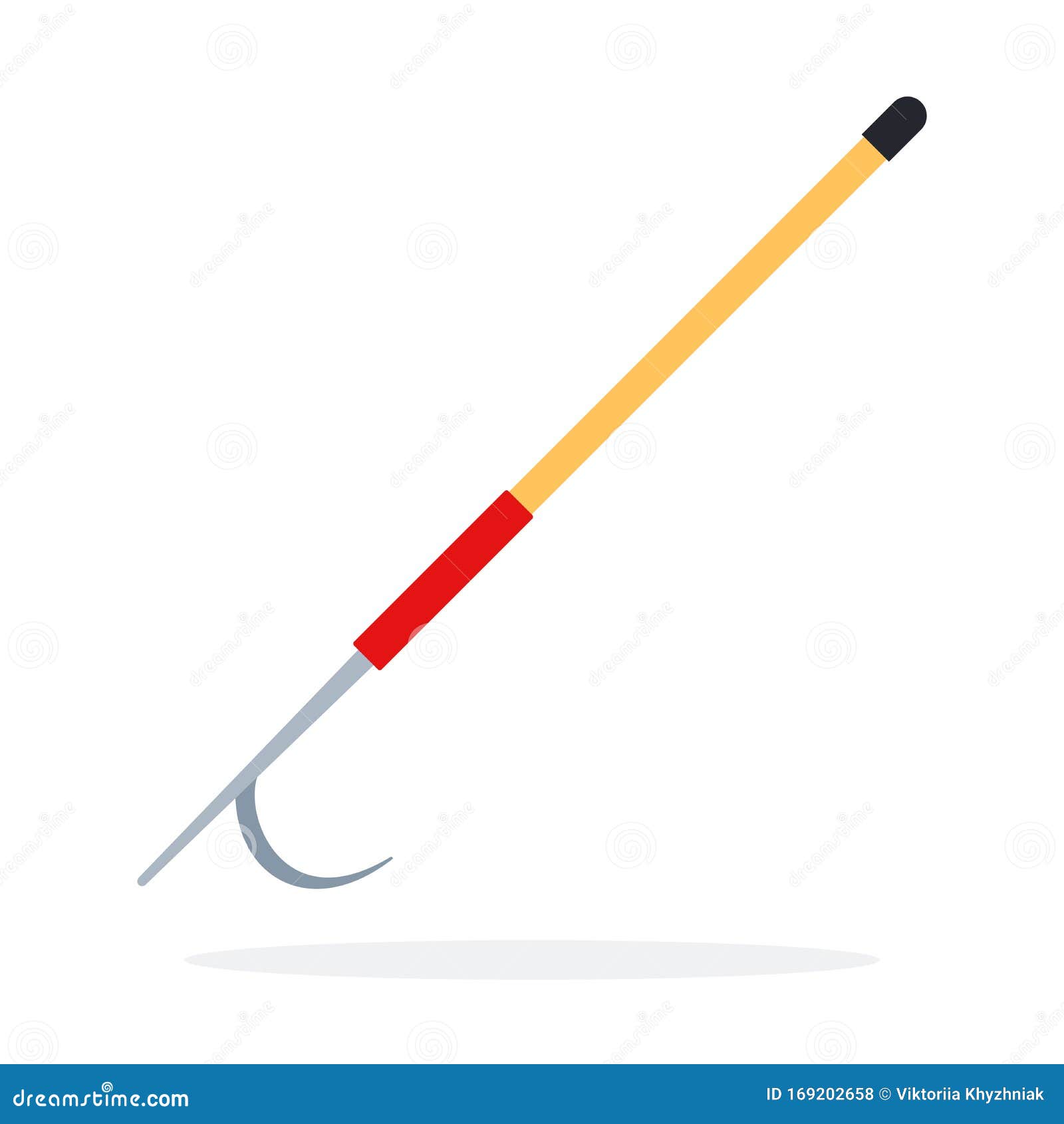 Fire Gaff Metal Flat Vector Stock Vector - Illustration of full, handle ...