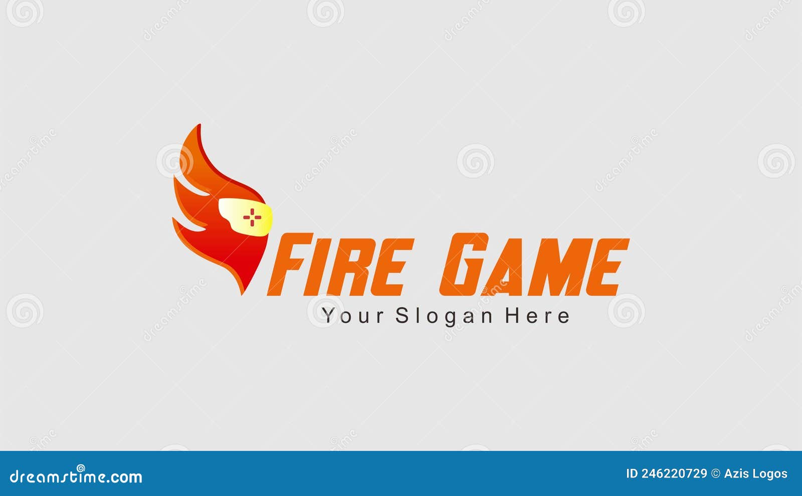 Fire Game World Logo Vector Stock Vector - Illustration of logo, font ...