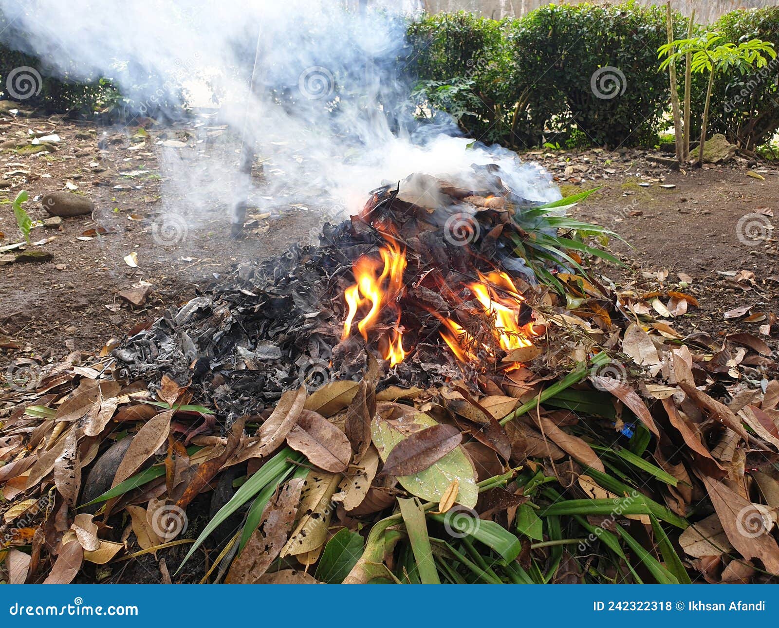 Fire in the Garbage Incinerator Stock Photo - Image of orange ...