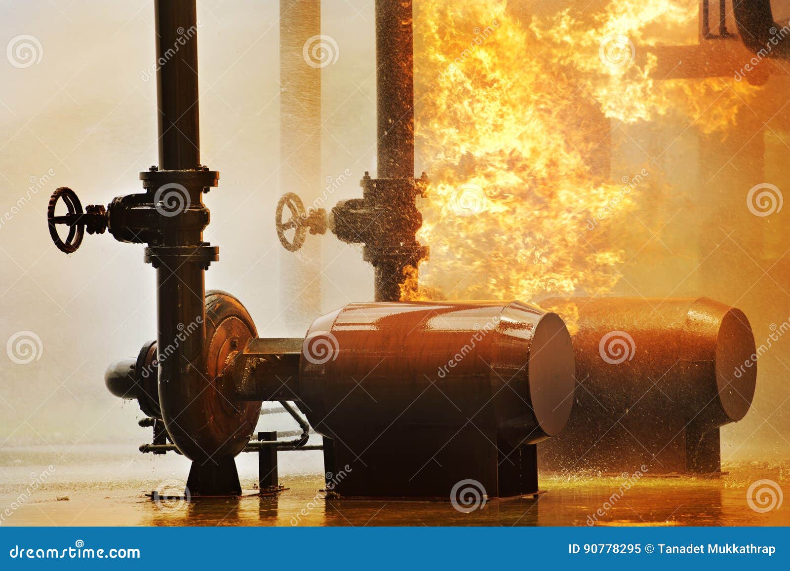 Fire from gas pipe stock image. Image of intense, orange - 90778295