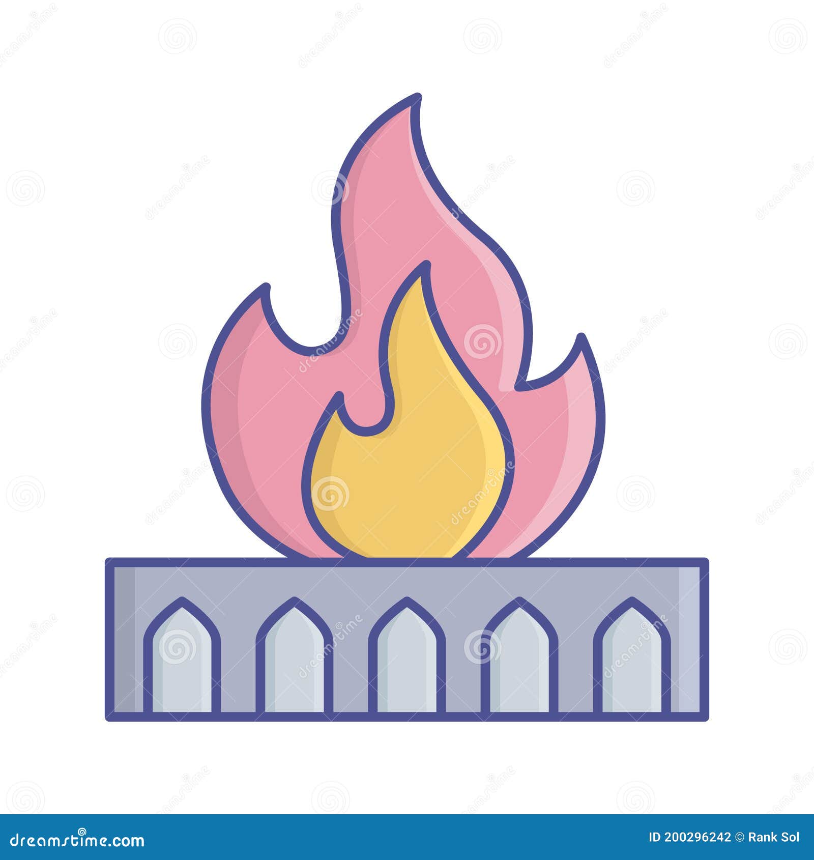 Fire Gas Vector Icon Which Can Easily Modify or Edit Stock Vector ...