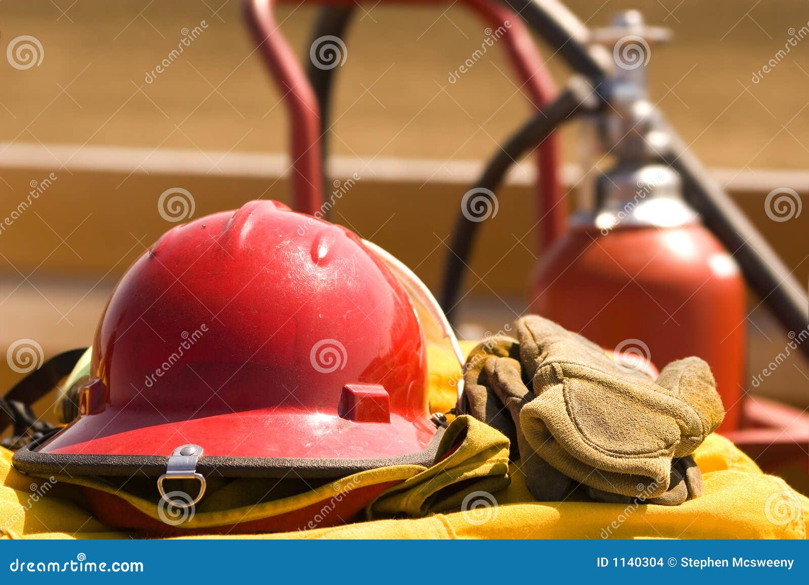 Fire gear stock photo. Image of fireman, hose, life, equipment - 1140304