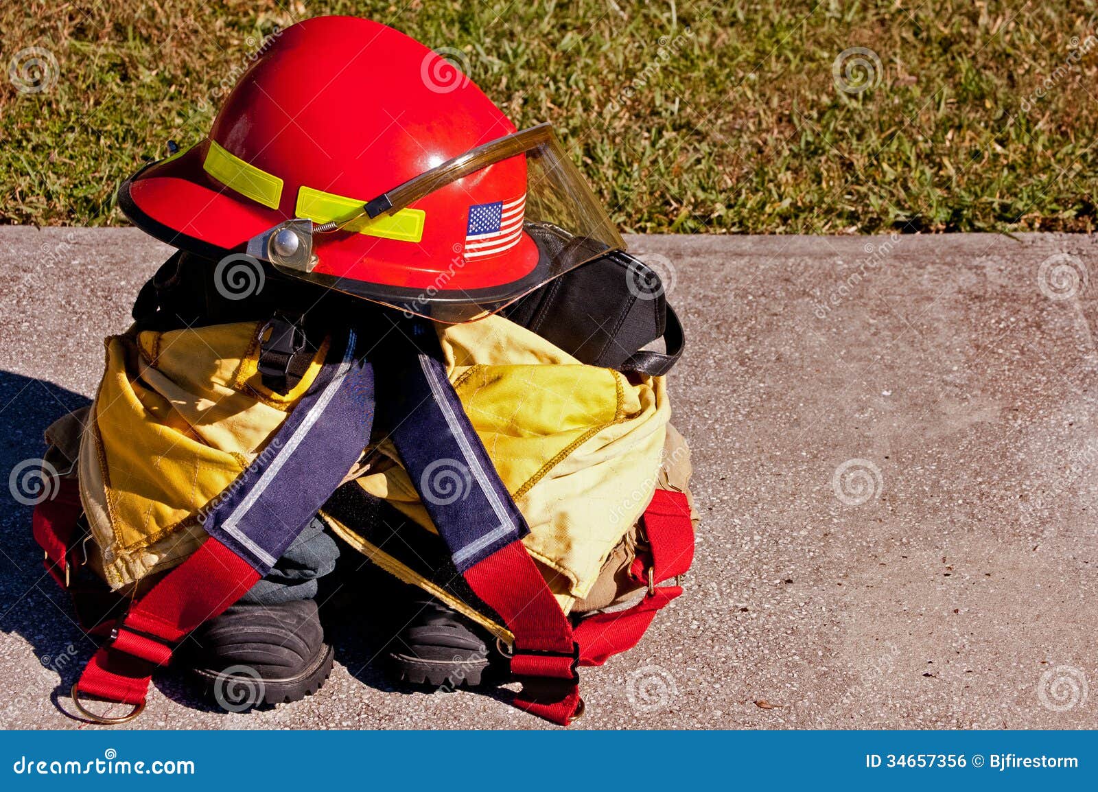 Fire Gear stock photo. Image of rescue, flames, occupation - 34657356