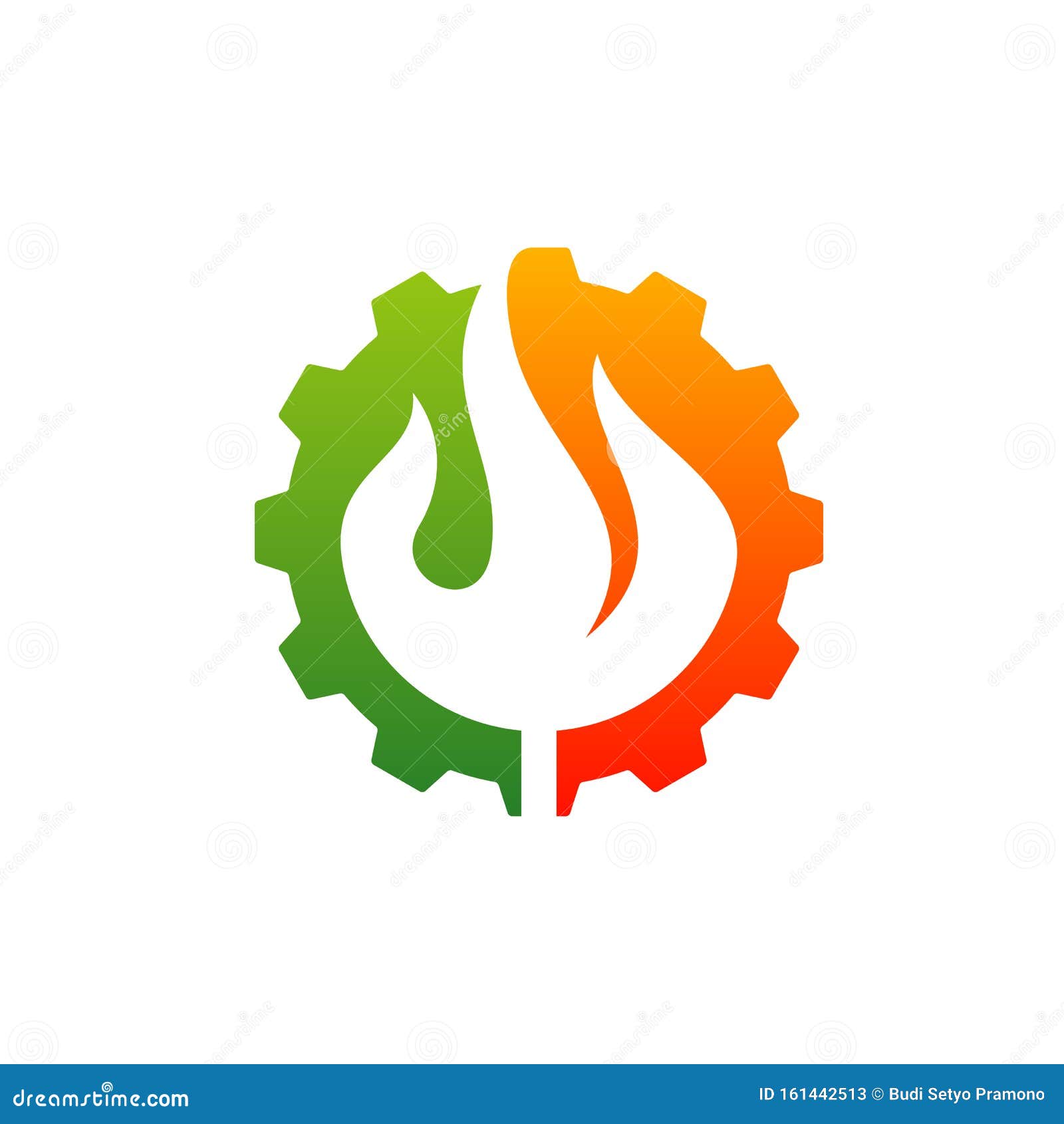 Fire with Gear Logo Vector. Flame Logo Design Template Stock Vector ...